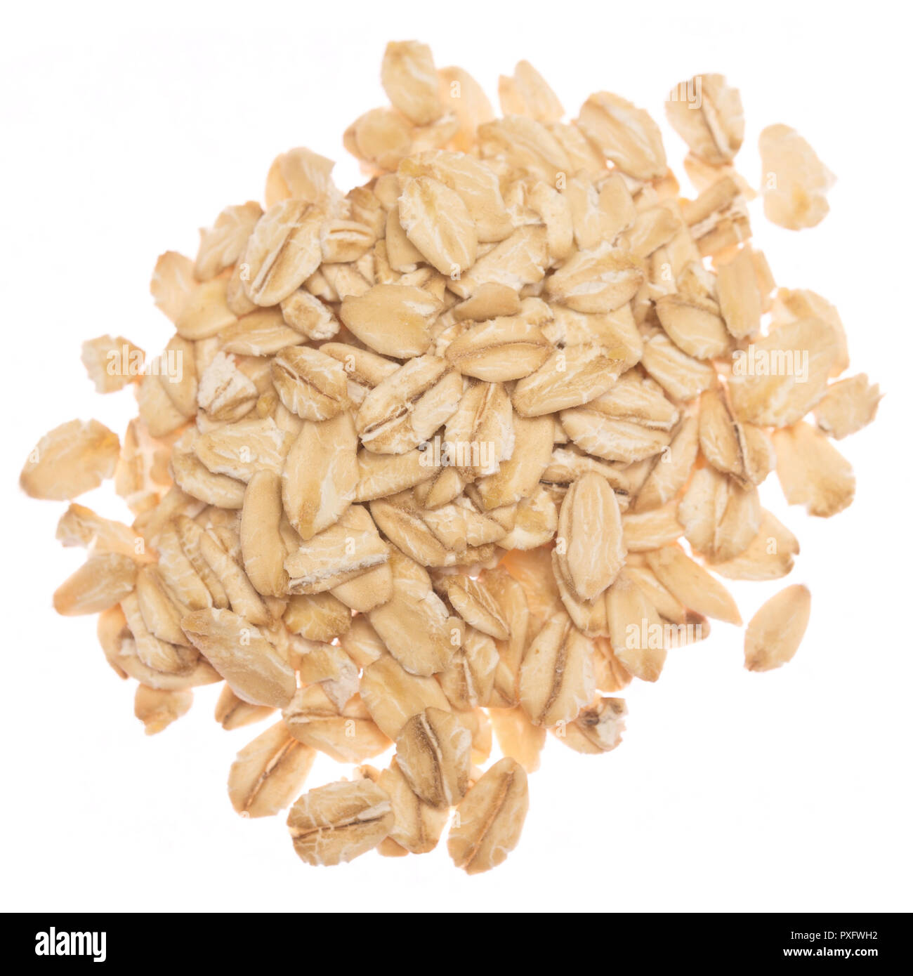 Oat flakes isolated on white background Stock Photo - Alamy