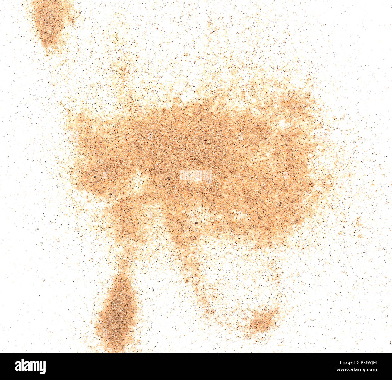 Sand isolated on white background Stock Photo - Alamy