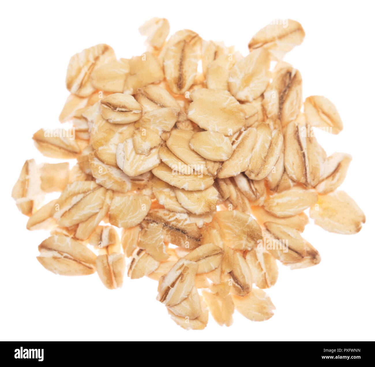 Dry uncooked cereal spelt flakes Cut Out Stock Images & Pictures - Alamy