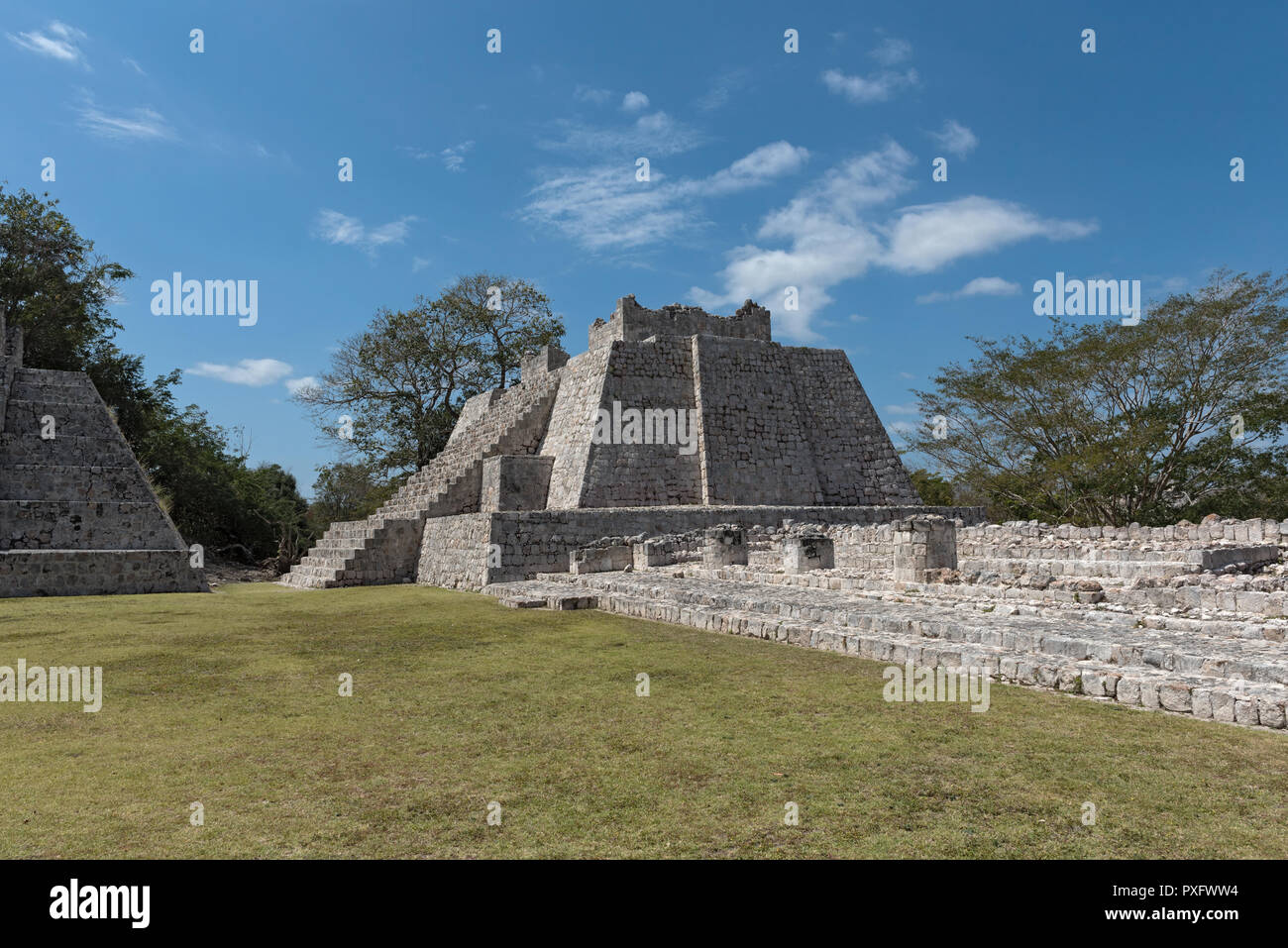 Ruins of the ancient Mayan city of Edzna near campeche, mexico Stock ...