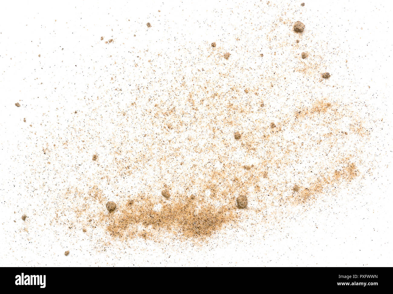 Sand isolated on white background Stock Photo - Alamy