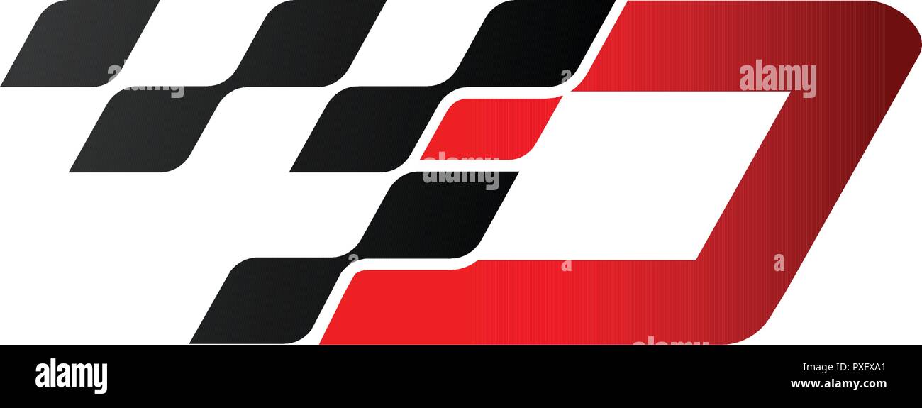 Letter O with racing flag logo Stock Vector Image & Art - Alamy