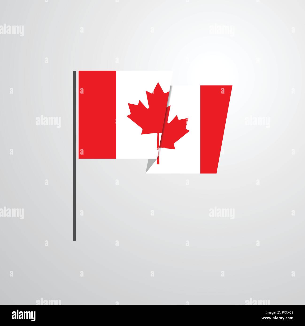 Wavy canadian flag Stock Vector Images - Alamy