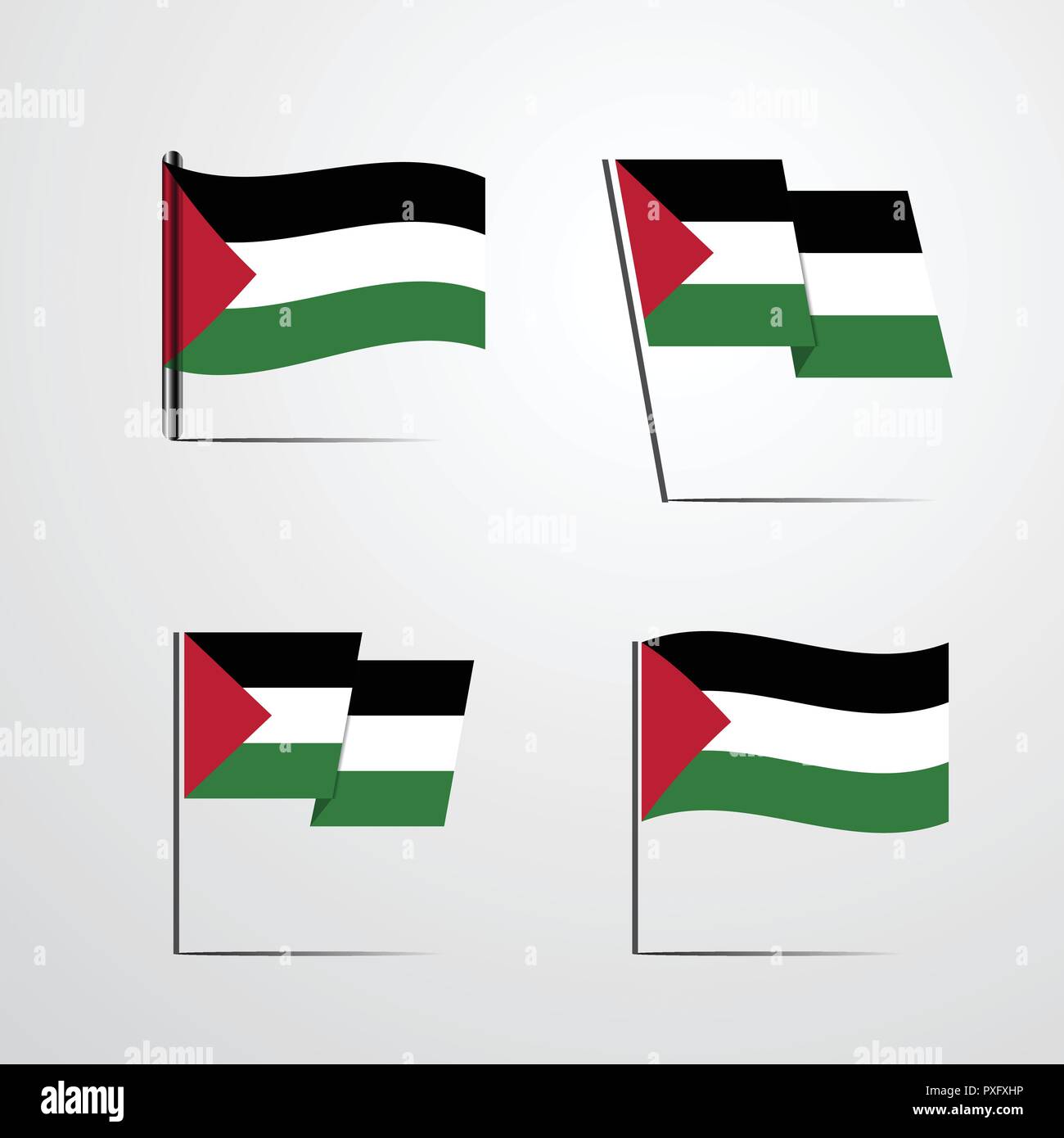 Palestine flag pole Stock Vector Images - Alamy