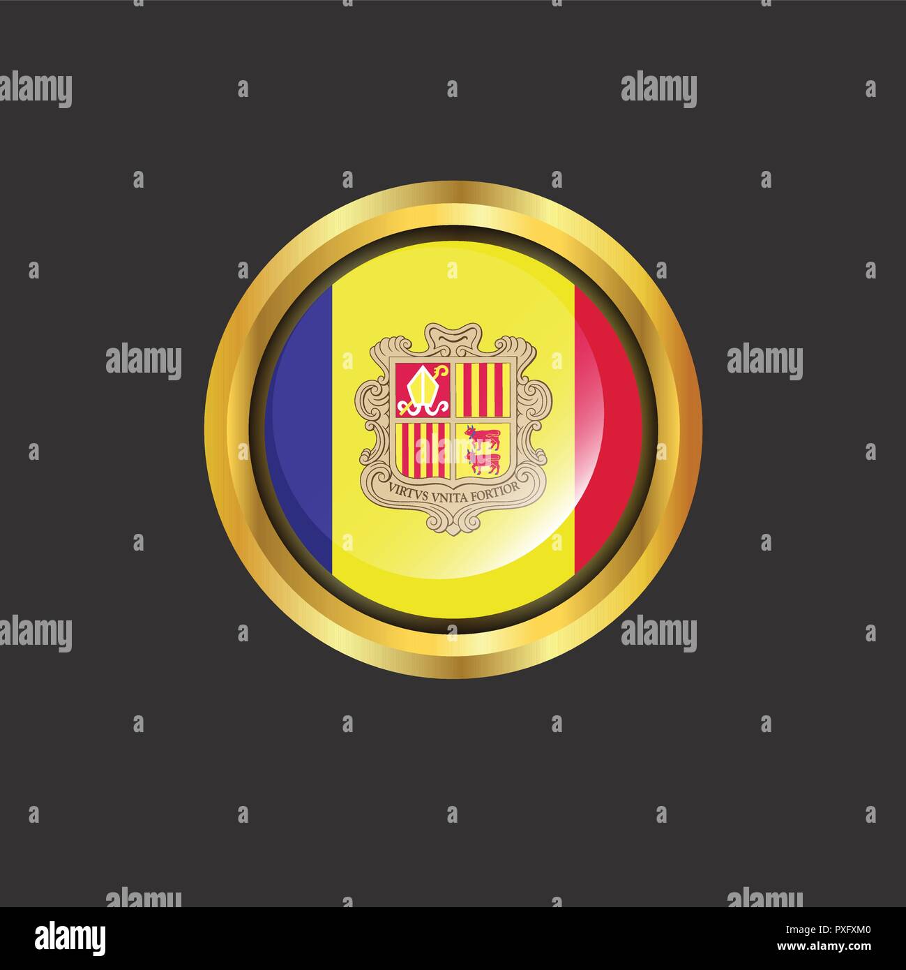 Round flag of andorra Stock Vector Images - Alamy