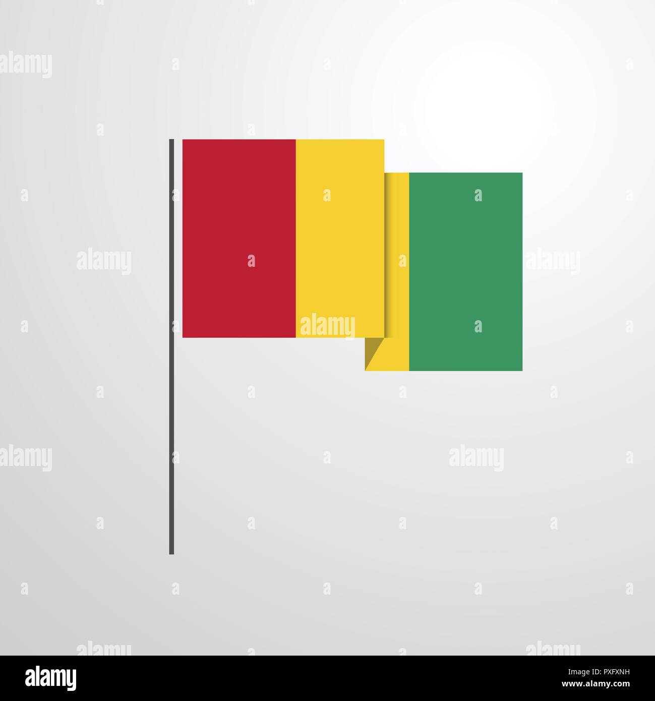 Wavy guinean flag Stock Vector Images - Alamy