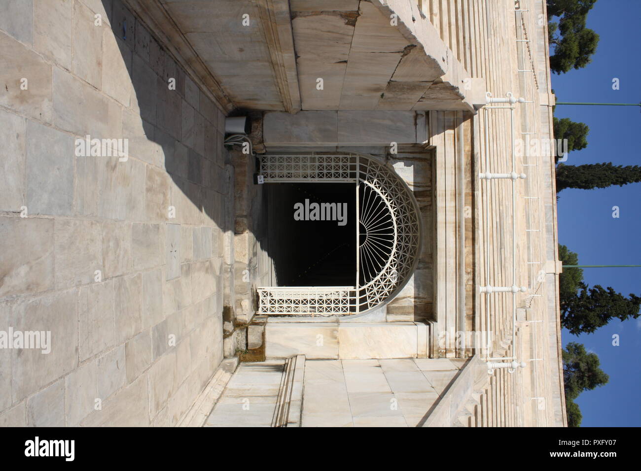 Pnathenaic Stadium or Kallimarmaro in Athens, Greece. It is completely ...