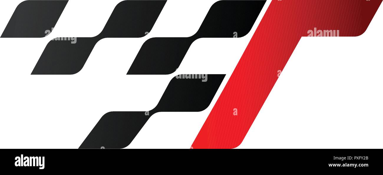 Letter T with racing flag logo Stock Vector Image & Art - Alamy