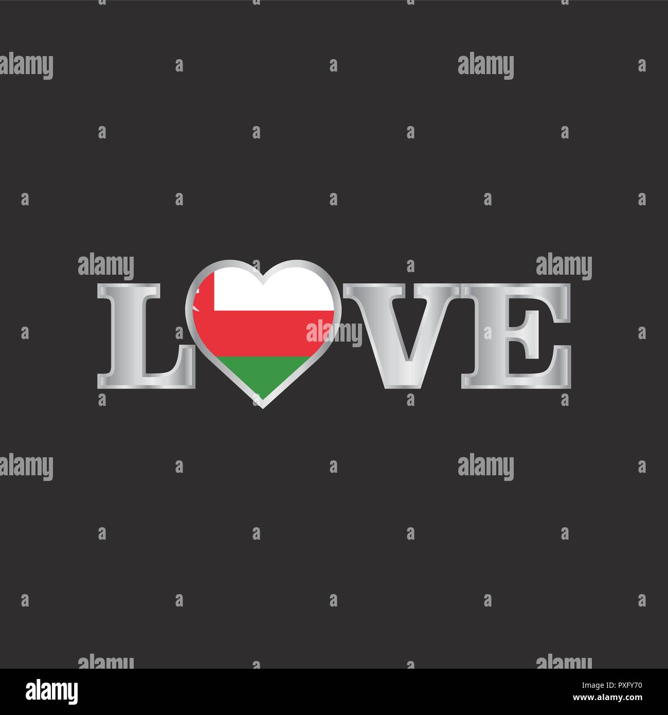 Love typography with Oman flag design vector Stock Vector Image & Art ...