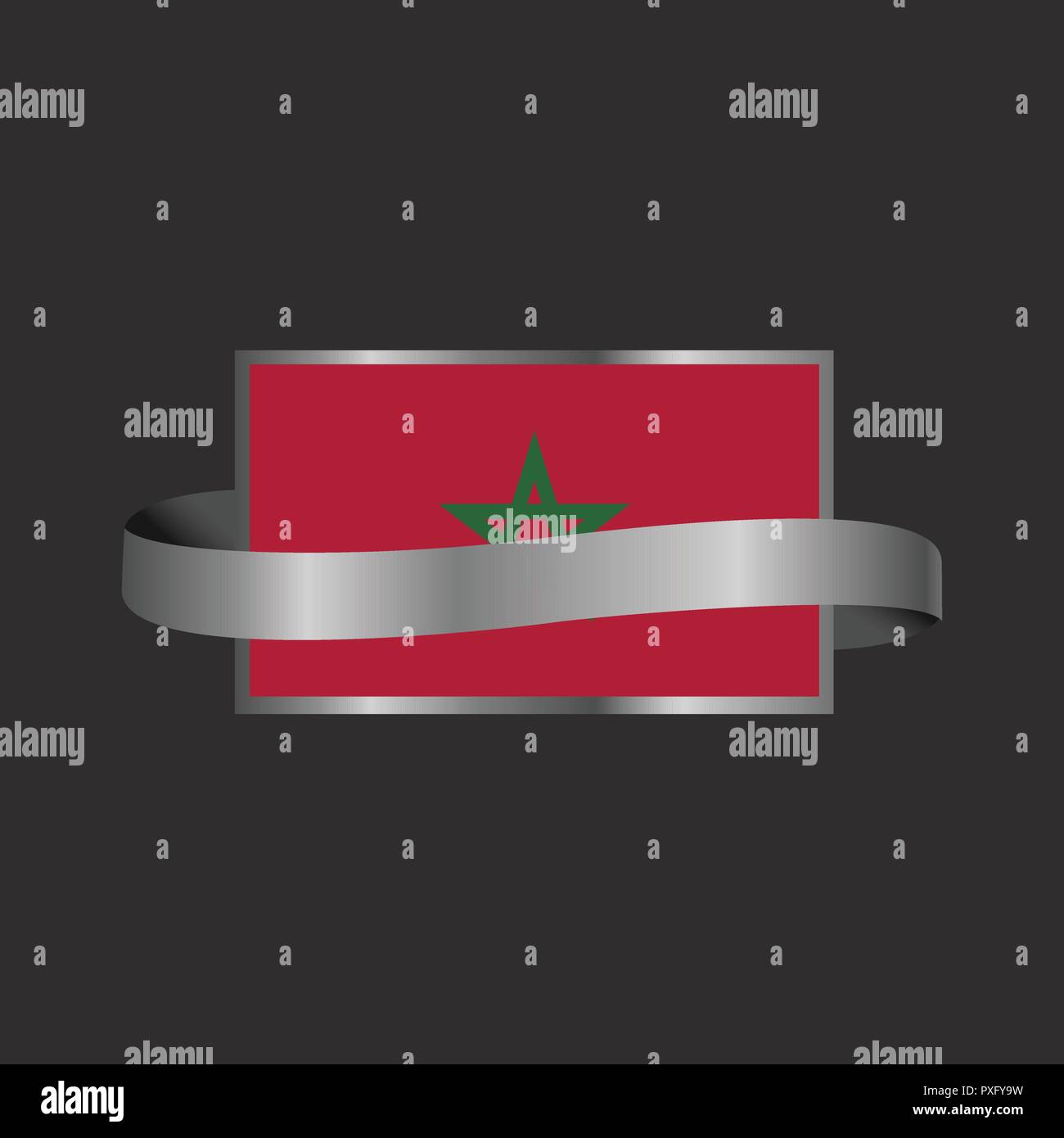 Morocco flag Ribbon banner design Stock Vector Image & Art - Alamy