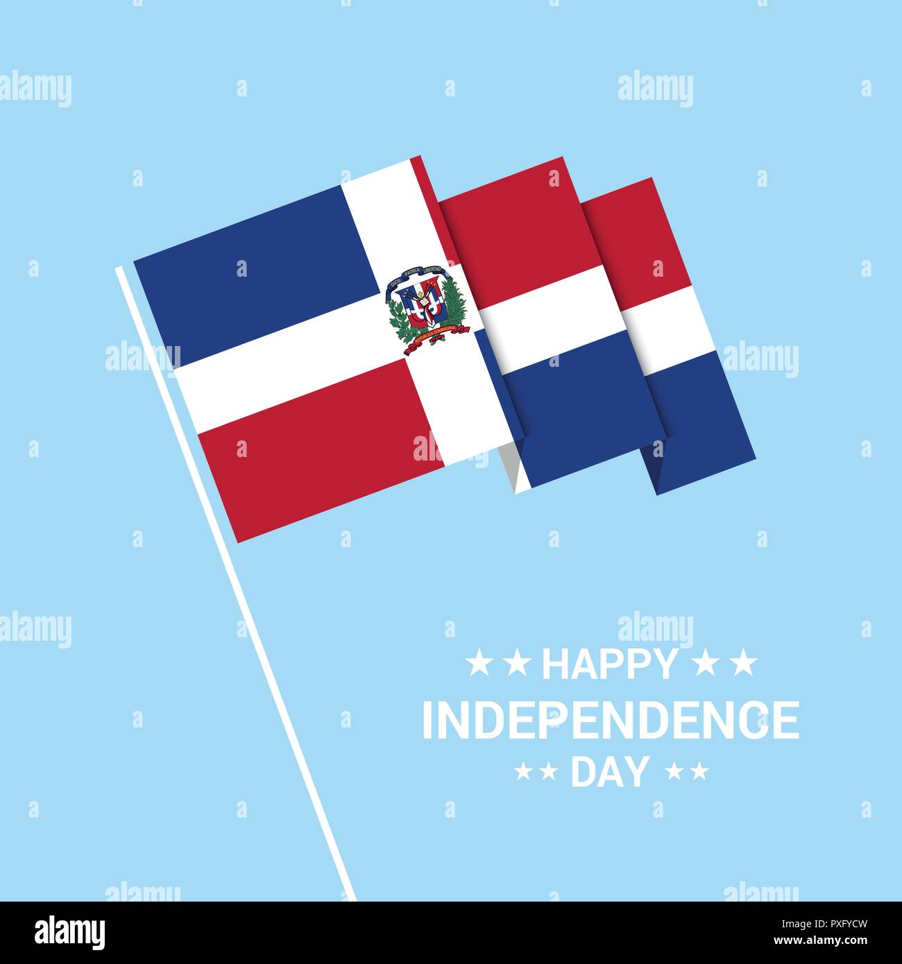 Dominican Republic Independence day typographic design with flag vector ...