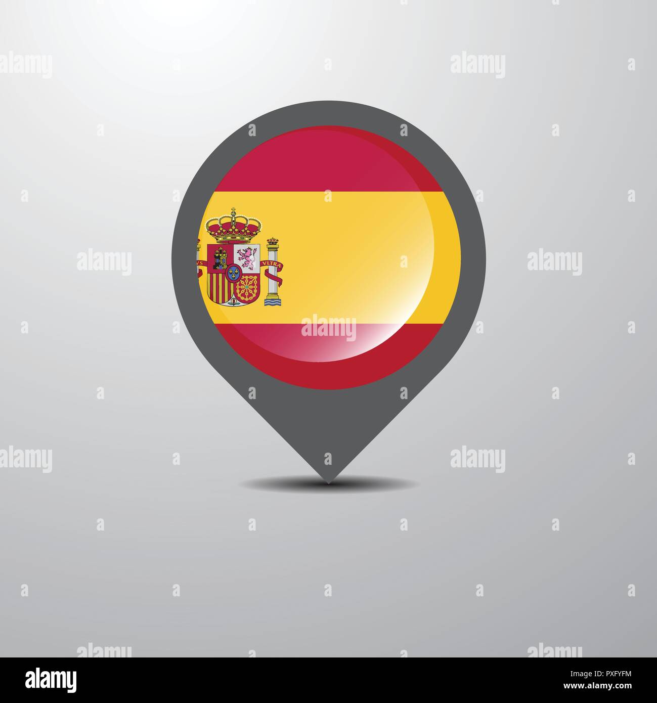 Spain Map Pin Stock Vector Image & Art - Alamy