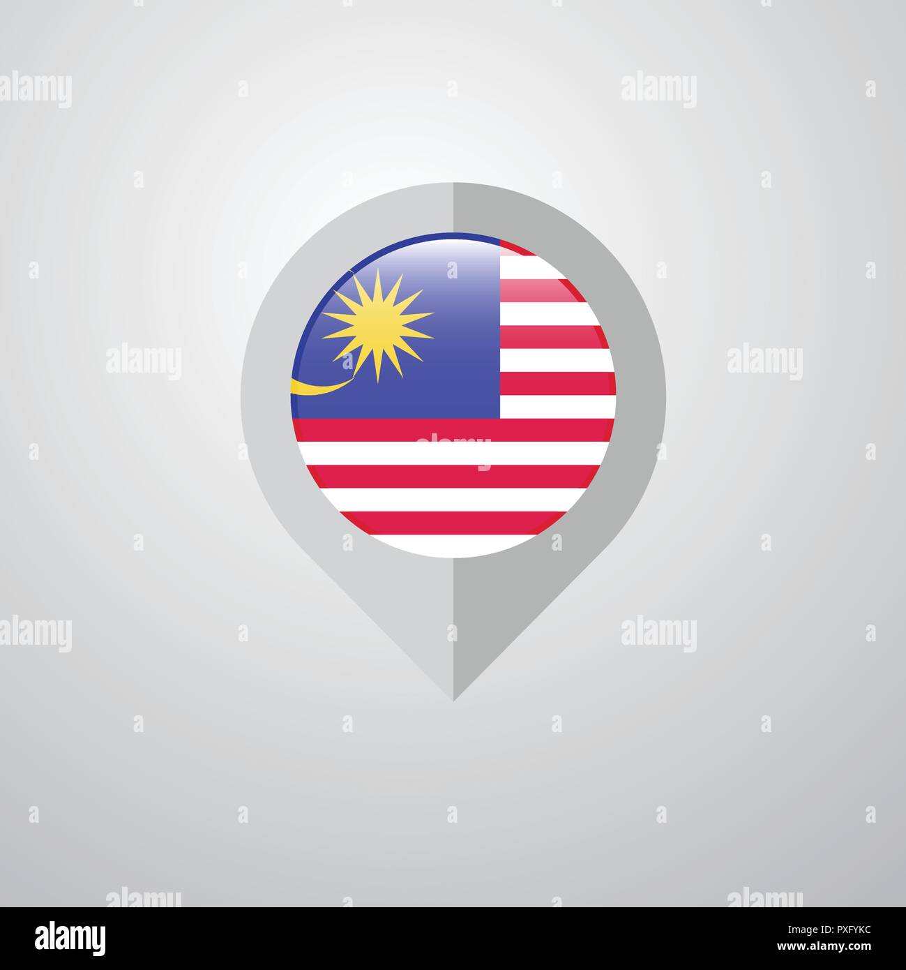 Map Navigation pointer with Malaysia flag design vector Stock Vector Image & Art - Alamy
