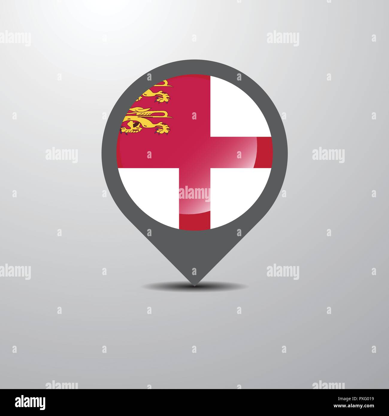 Sark map hi-res stock photography and images - Alamy