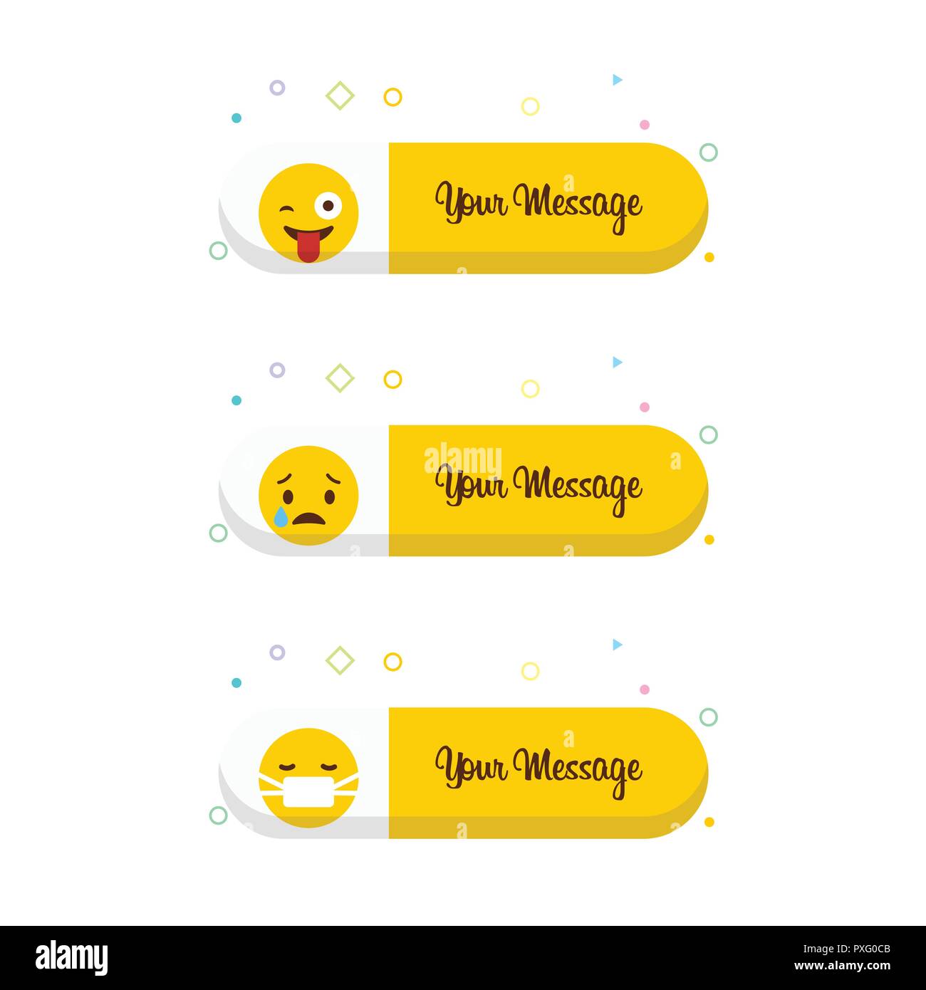 Emojis and text message Stock Vector Images - Alamy