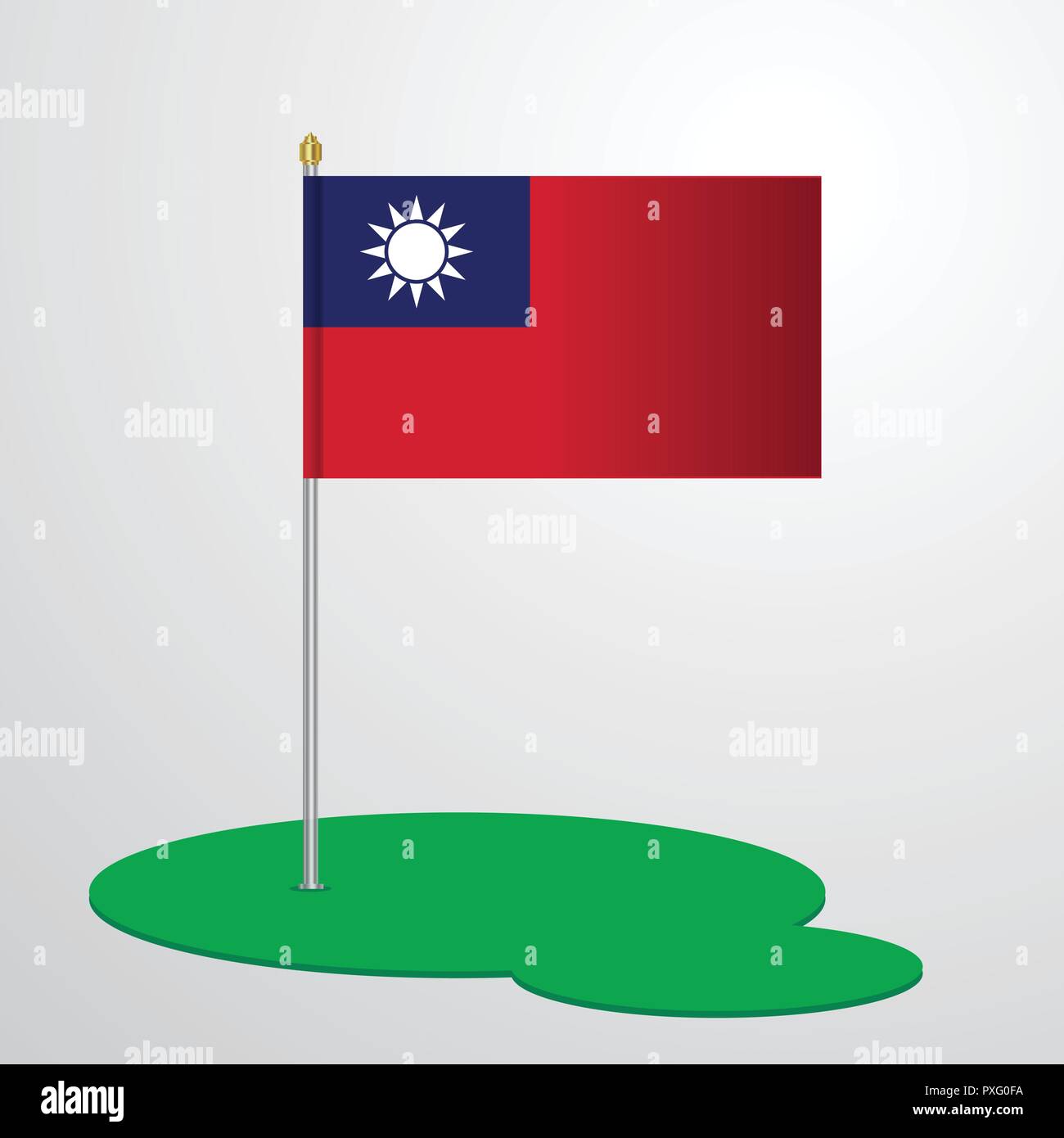 Taiwan Flag Pole Stock Vector Images - Alamy