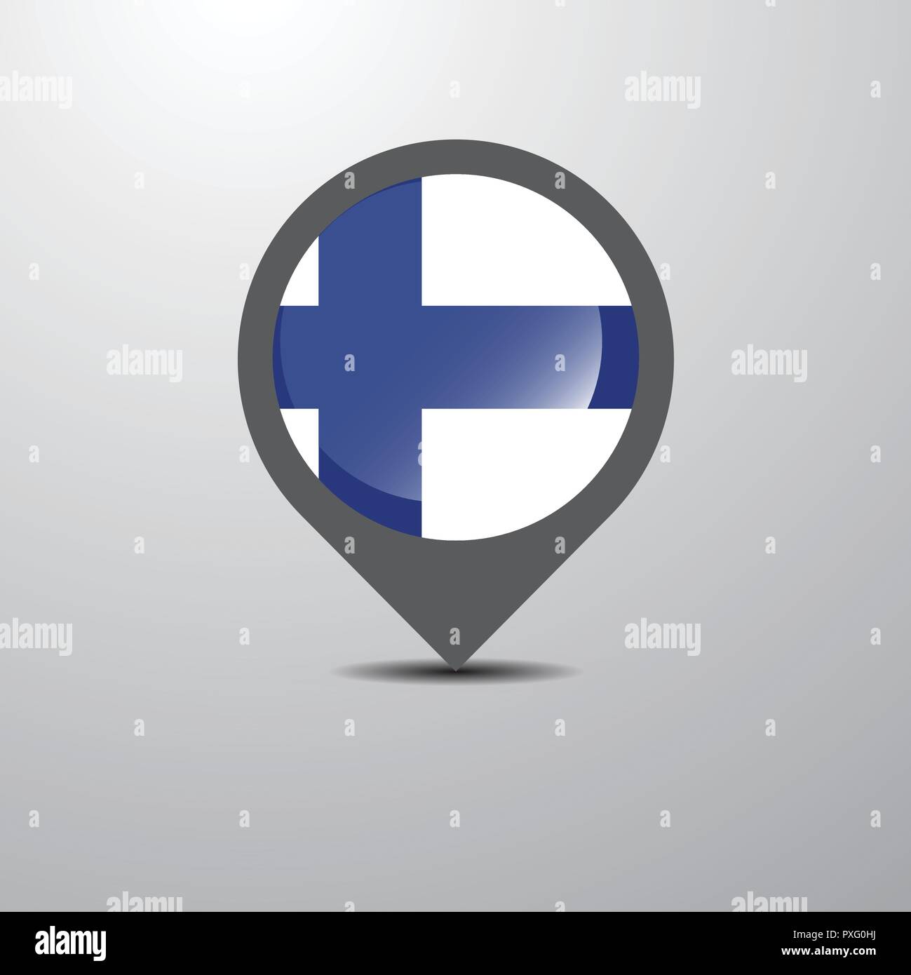 Finland location pin flag hi-res stock photography and images - Alamy