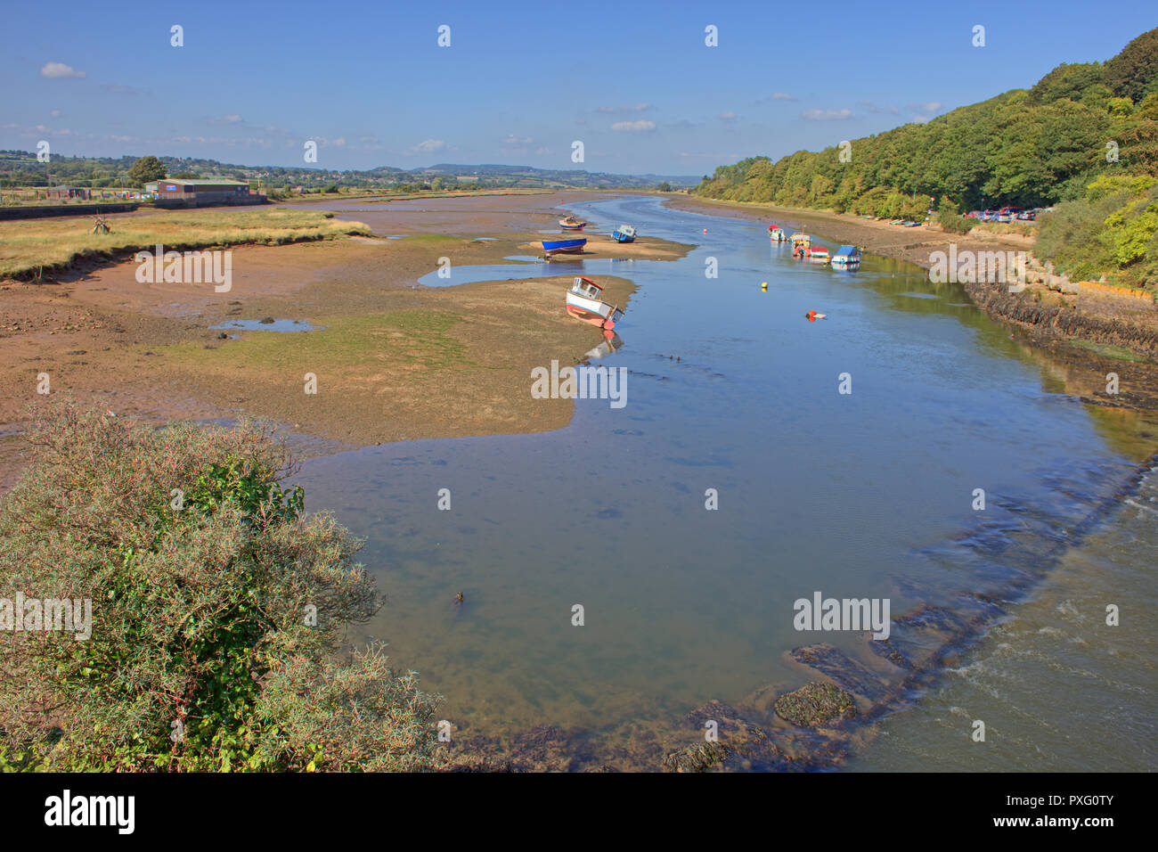 The Axe Estuary at mid tide, Seaton, Devon, England, UK Stock Photo - Alamy