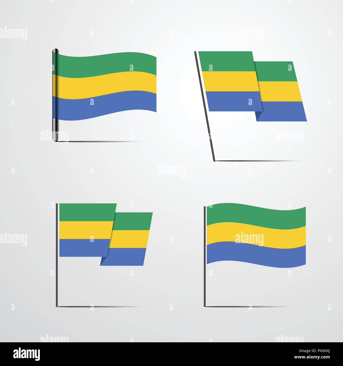 Gab flag Stock Vector Images - Alamy