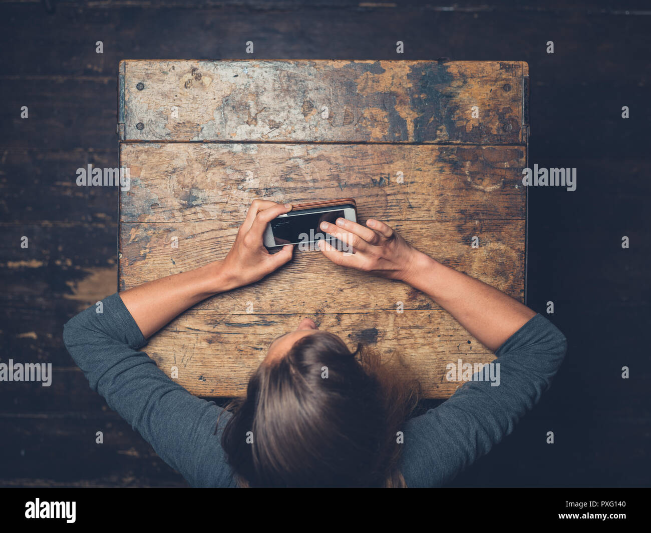 Overhead shot young adult female hi-res stock photography and images ...