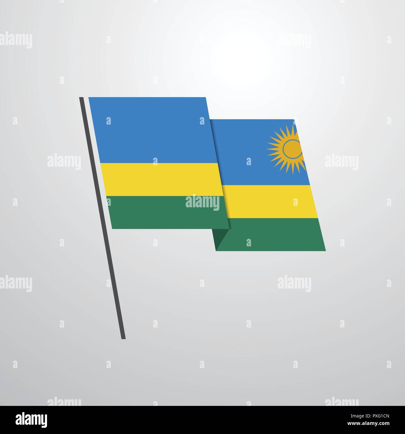 Wavy rwandan flag hi-res stock photography and images - Alamy