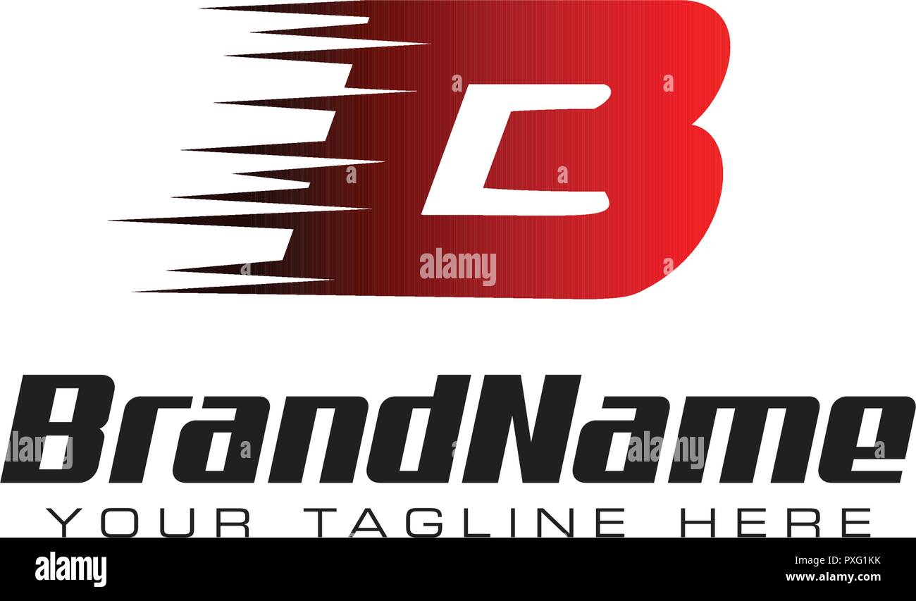 Letter Initial B Speed Logo Design Template Stock Vector Image & Art ...