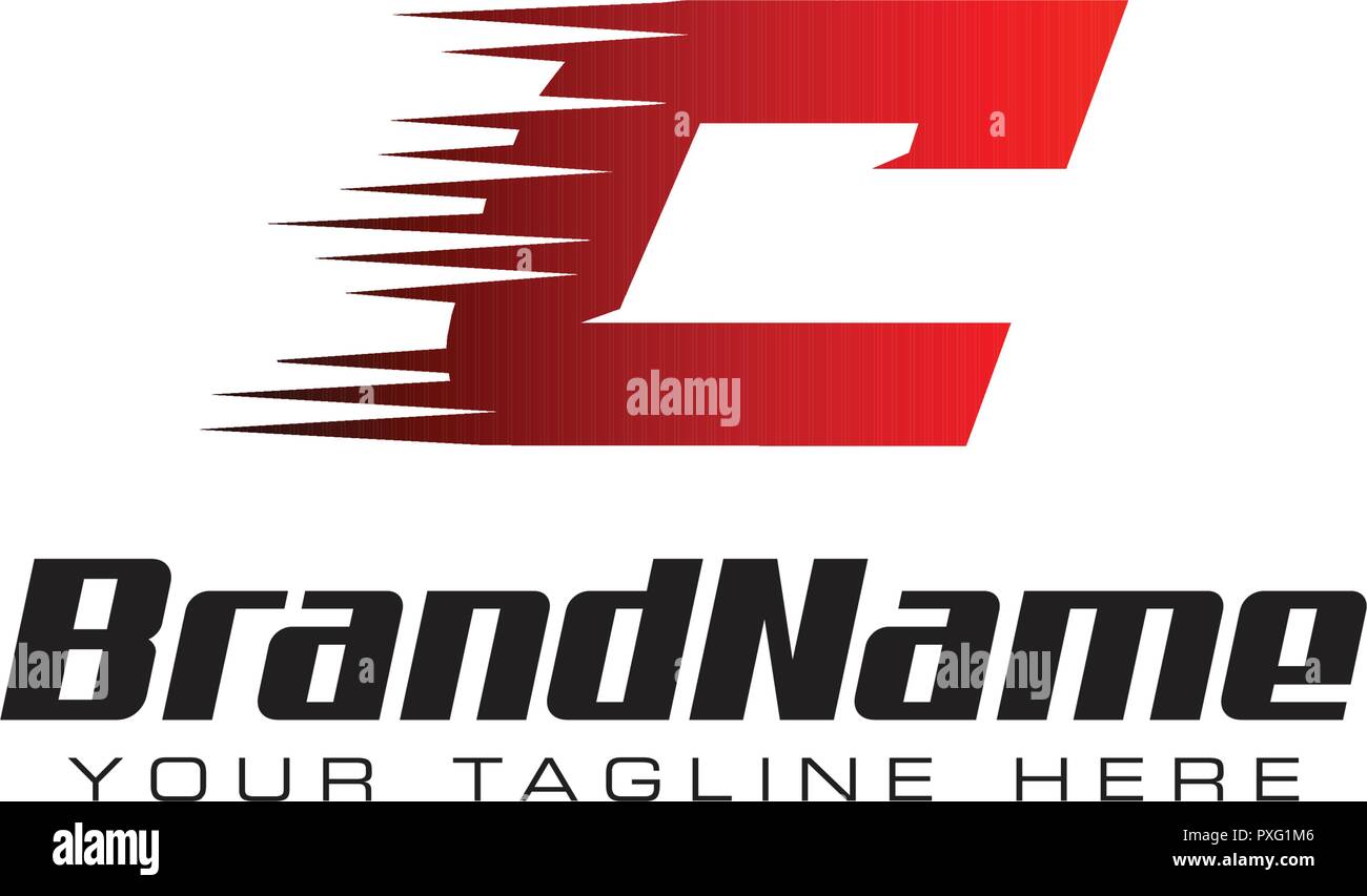 Letter Initial C Speed Logo Design Template Stock Vector Image & Art ...