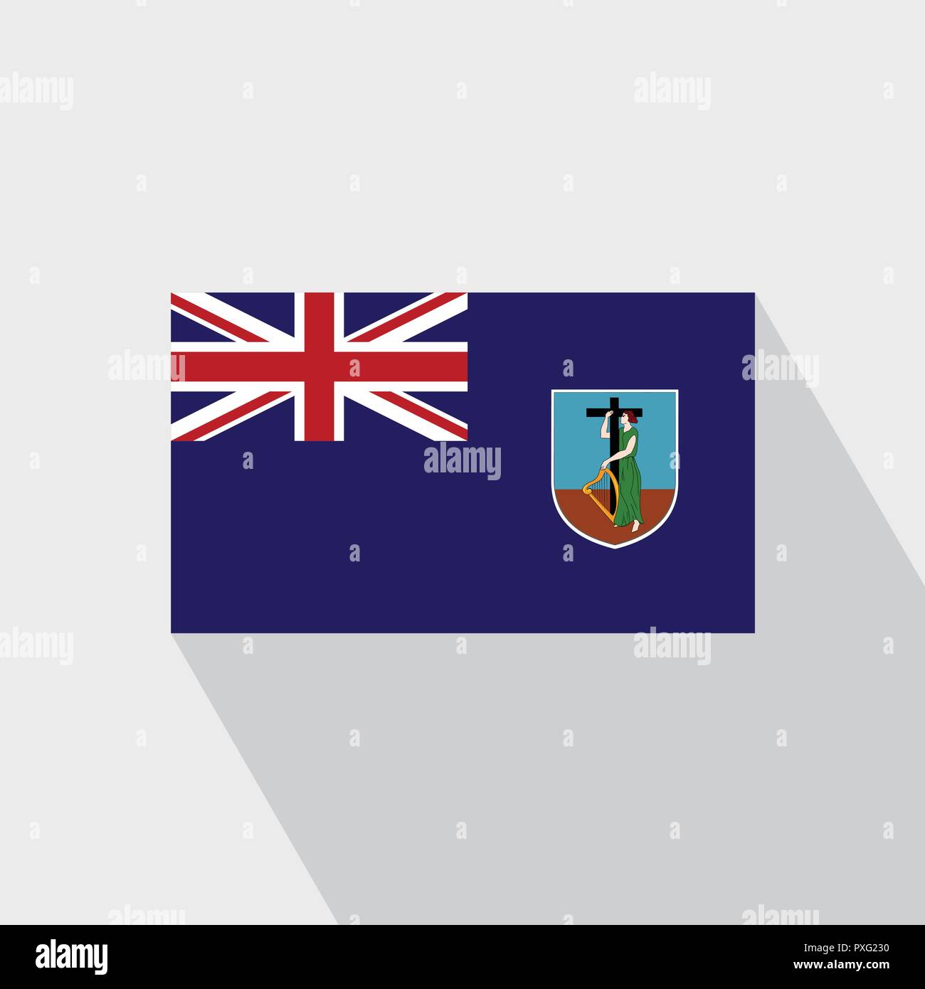 White montserrat flag Stock Vector Images - Alamy