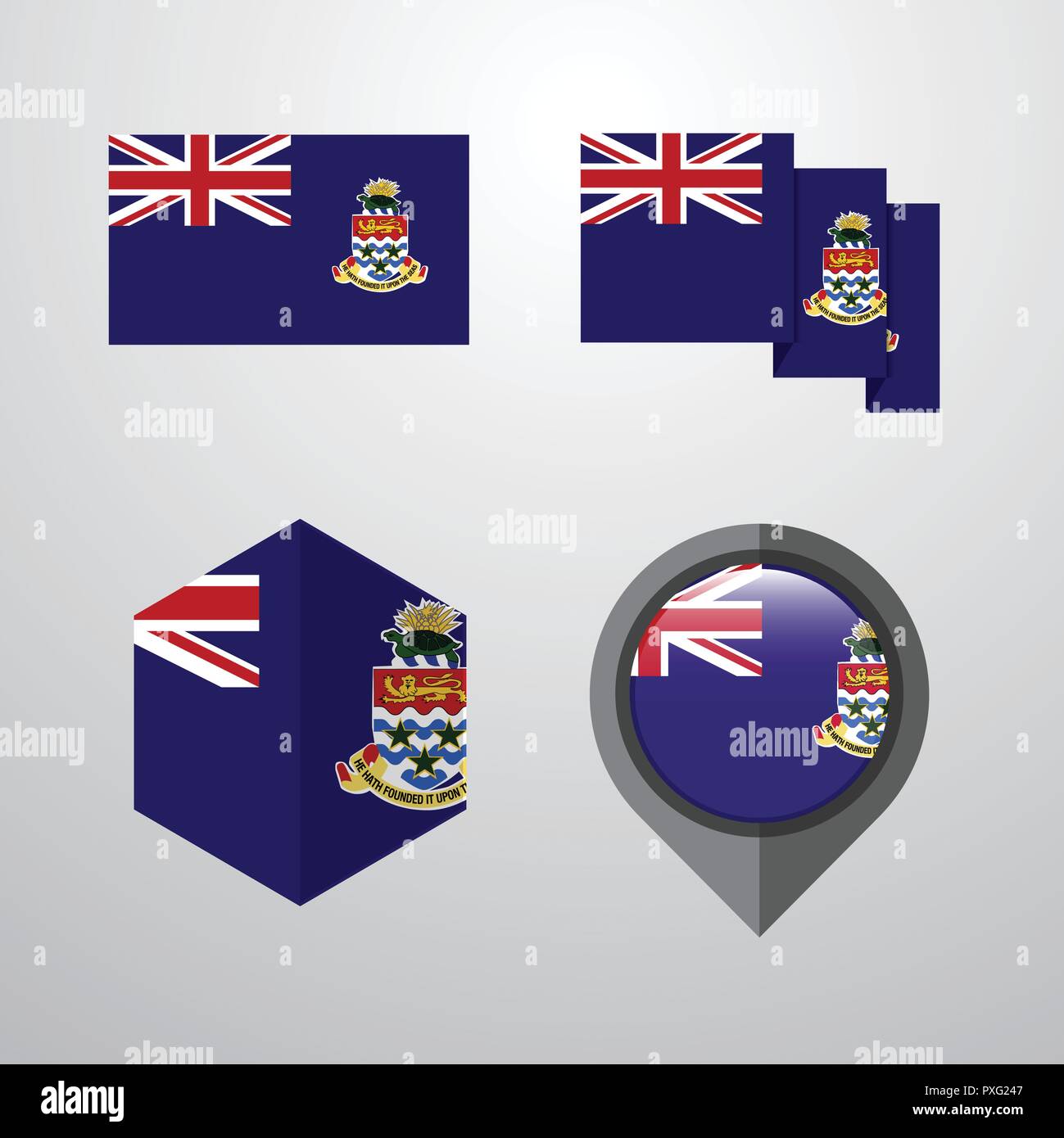 Cayman islands map pin Stock Vector Images - Alamy