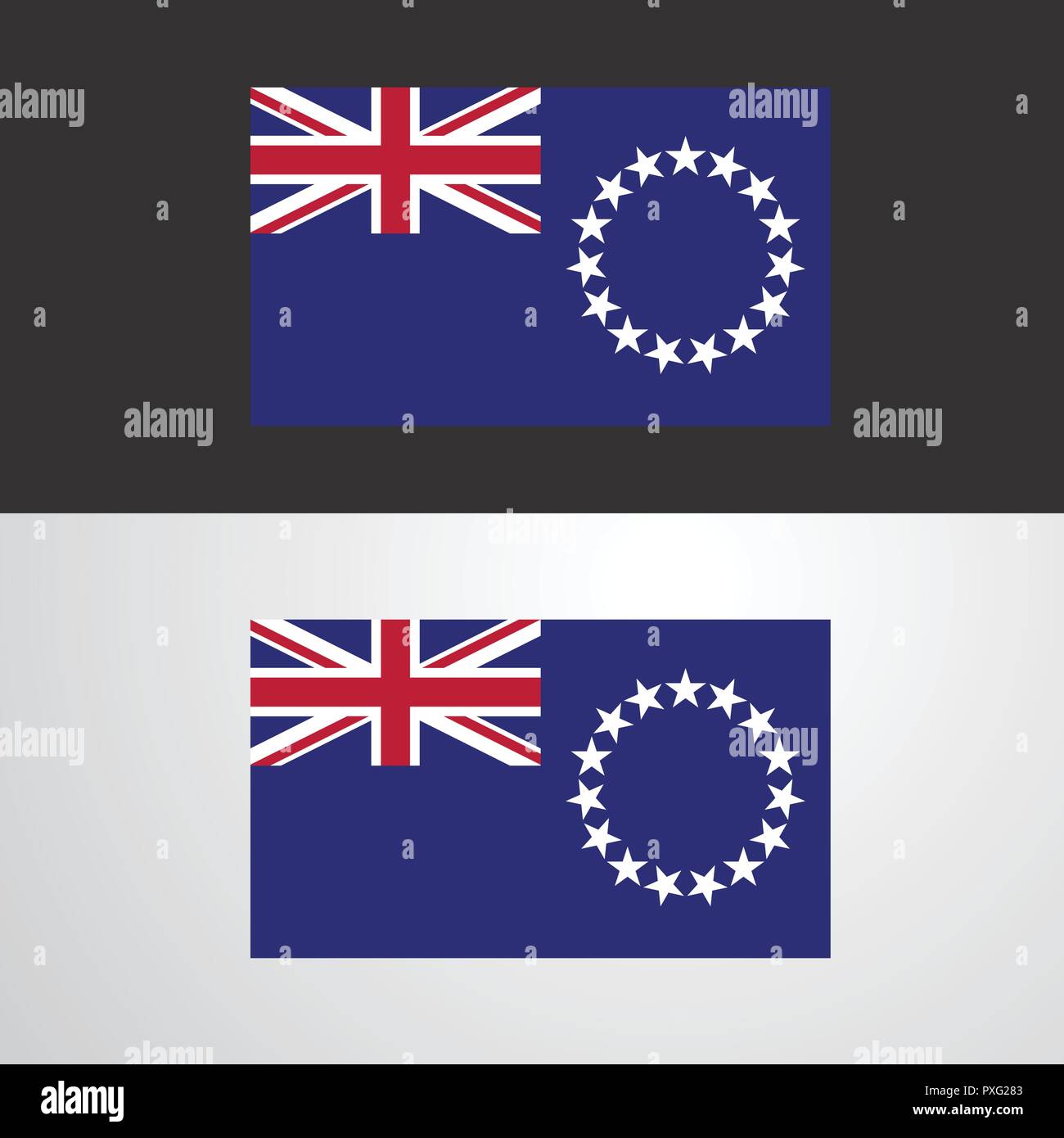 Cook Islands Flag banner design Stock Vector Image & Art - Alamy
