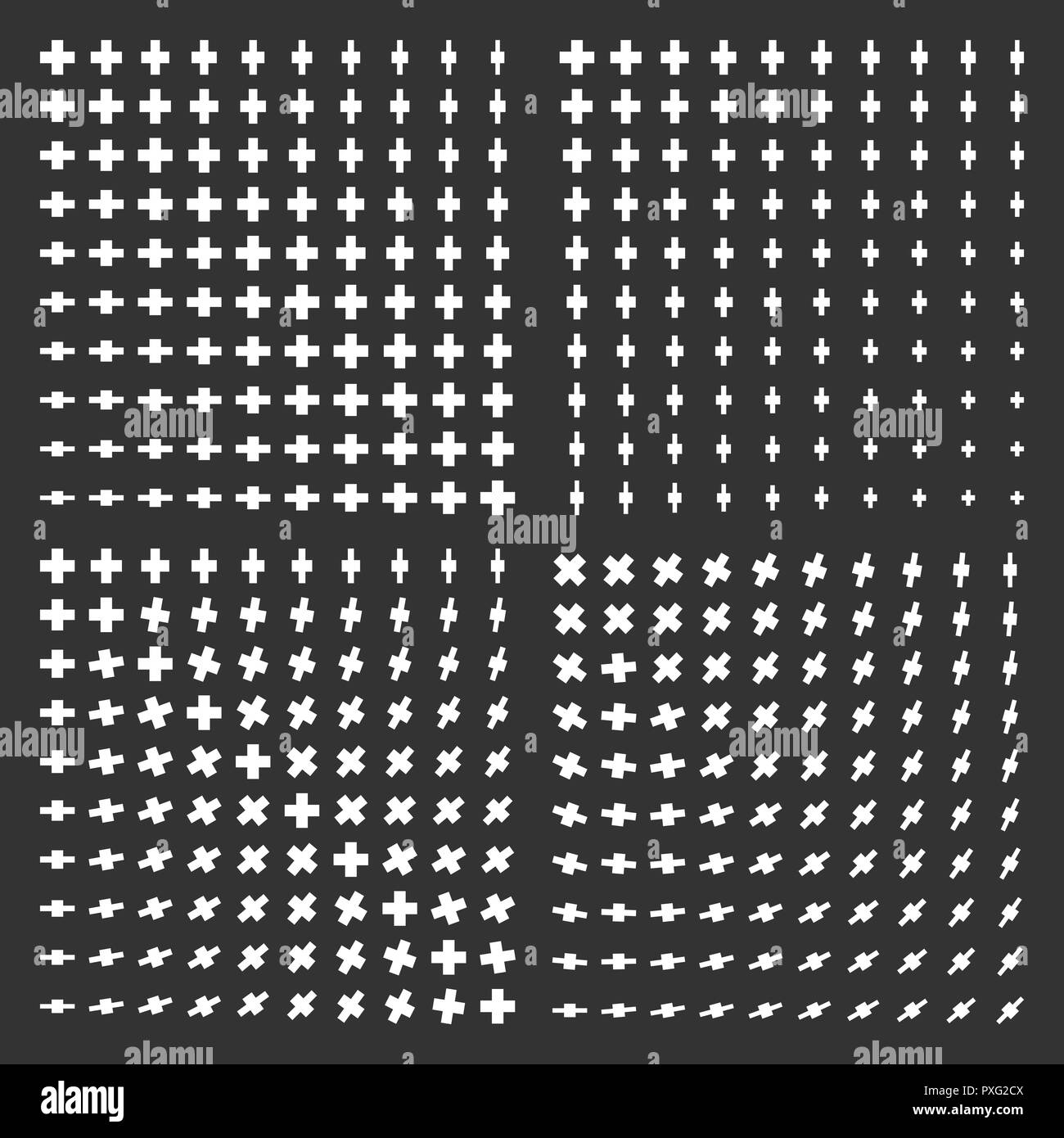 vector white monochrome minimal modern dynamic abstract cross halftone ...