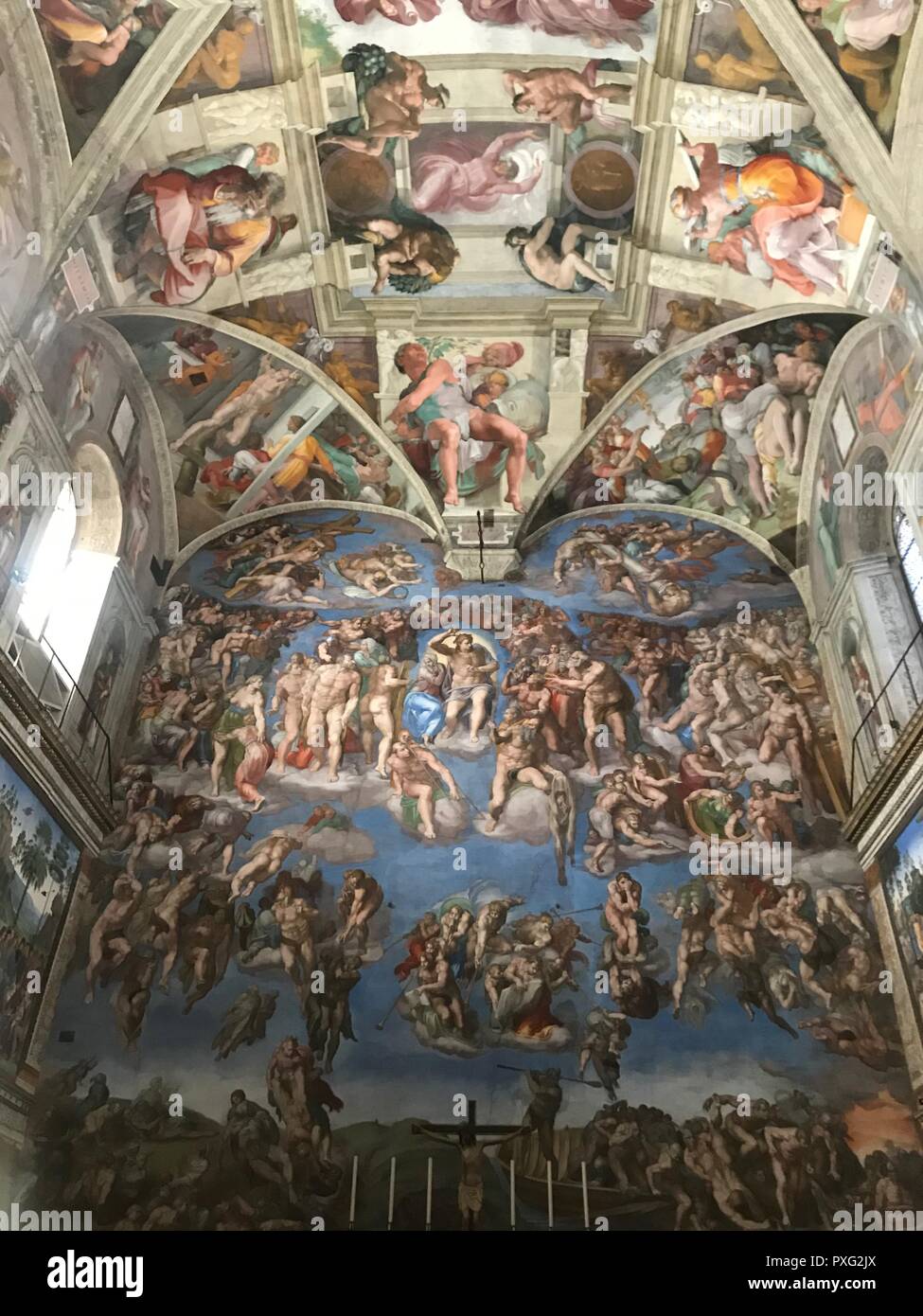 Italy, Vatican, Sistine Chapel, november 27, 2017, Ceiling of the ...