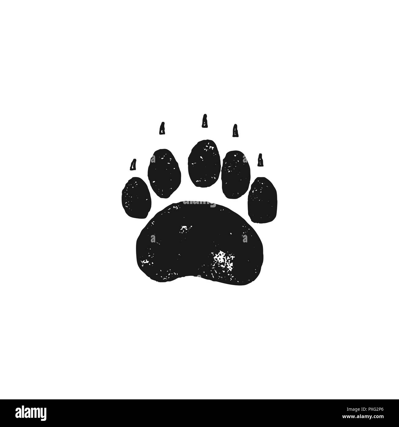 Grizzly Bear Paw Outline