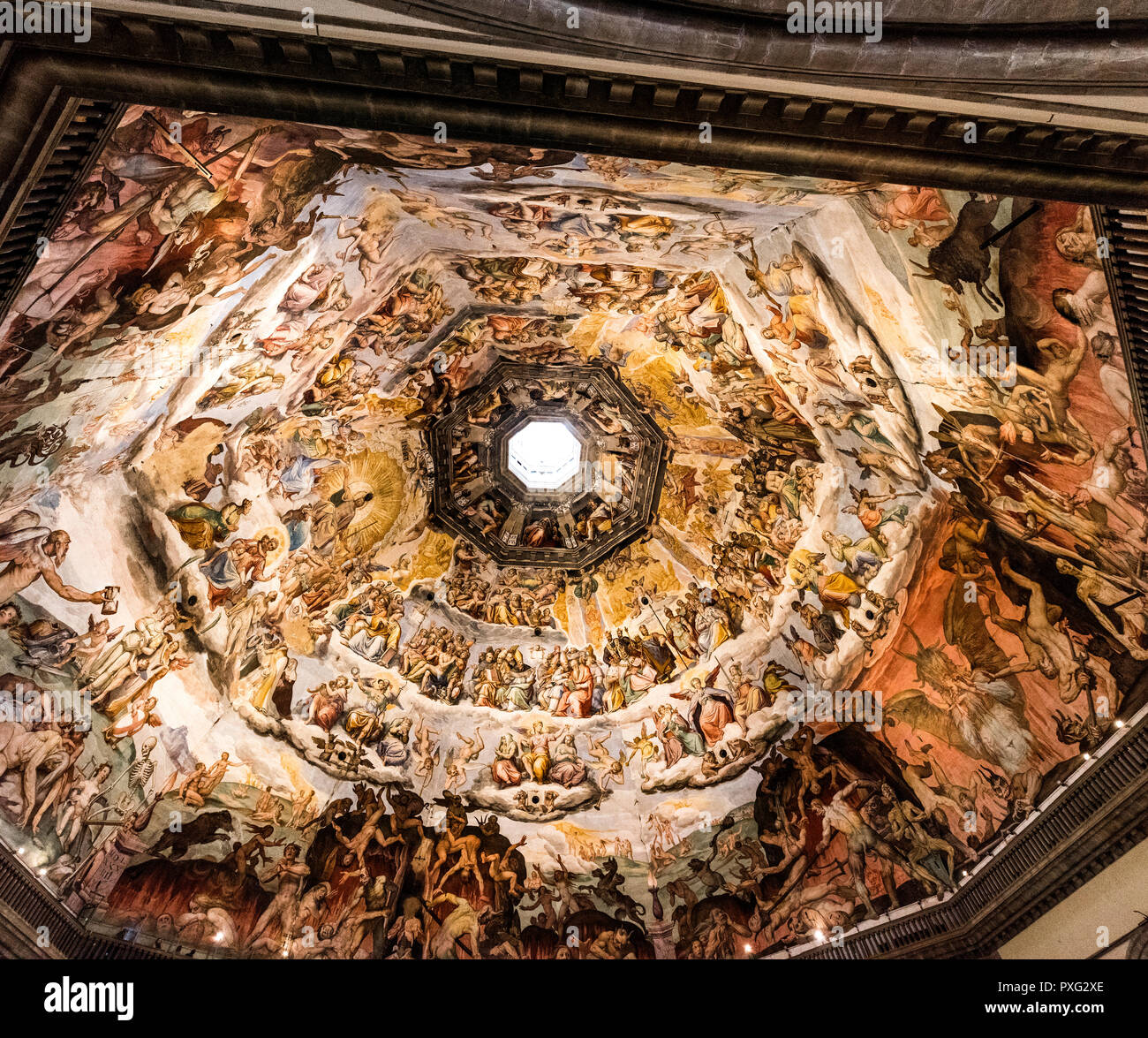 Ceiling detail of Duomo di Firenze Cathedral, Cathedral of Saint Mary ...