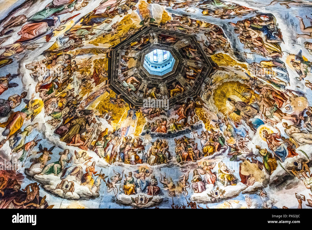 Ceiling detail of Duomo di Firenze Cathedral, Cathedral of Saint Mary ...