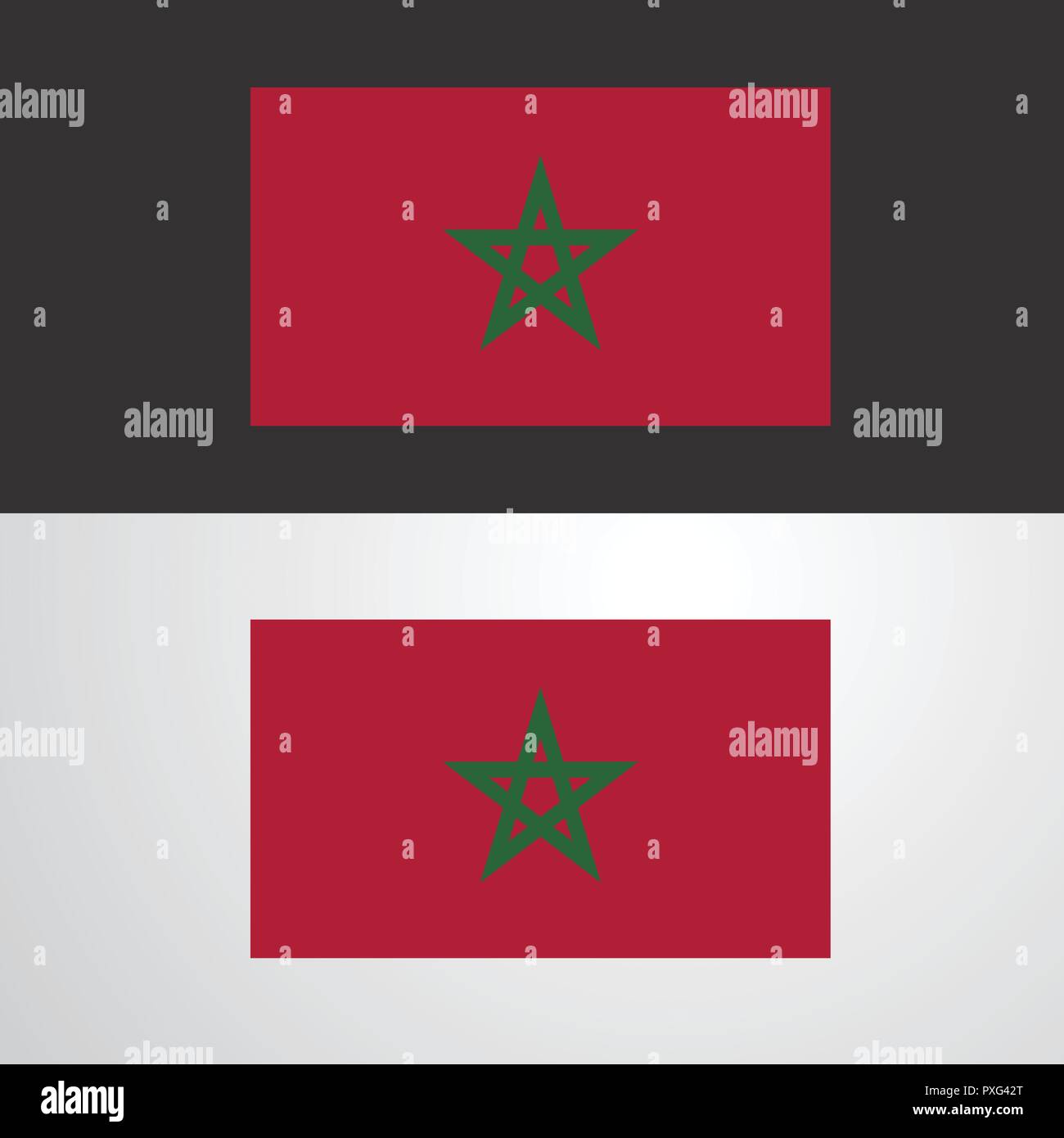 Morocco Flag banner design Stock Vector Image & Art - Alamy
