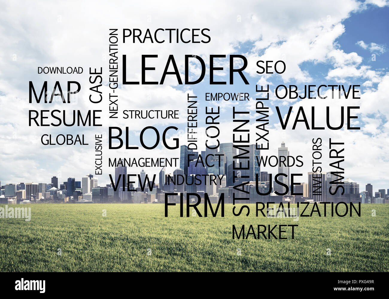 Business conceptual words as keys to success and company growth Stock ...