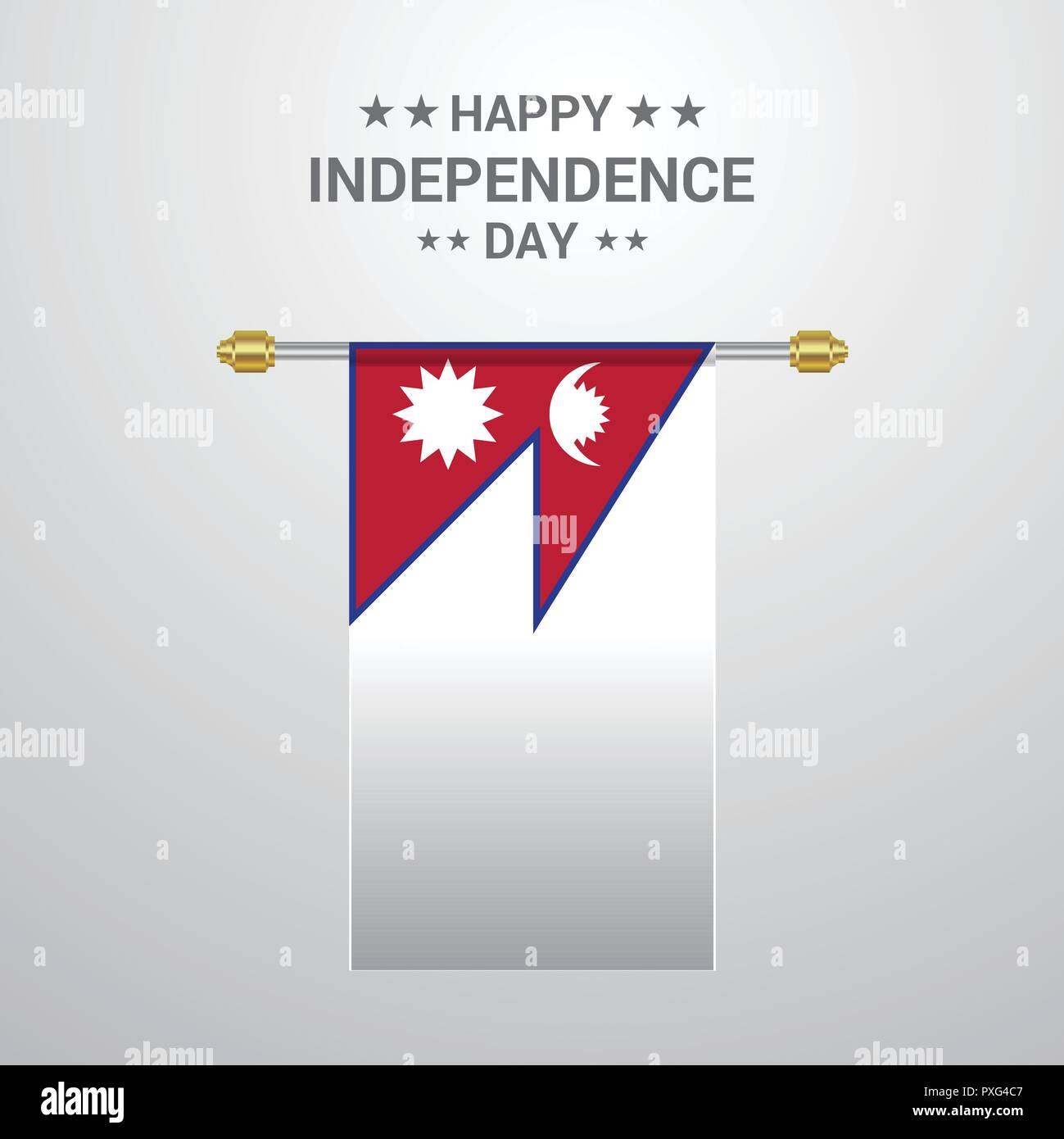 Nepal Independence day hanging flag background Stock Vector Image & Art ...
