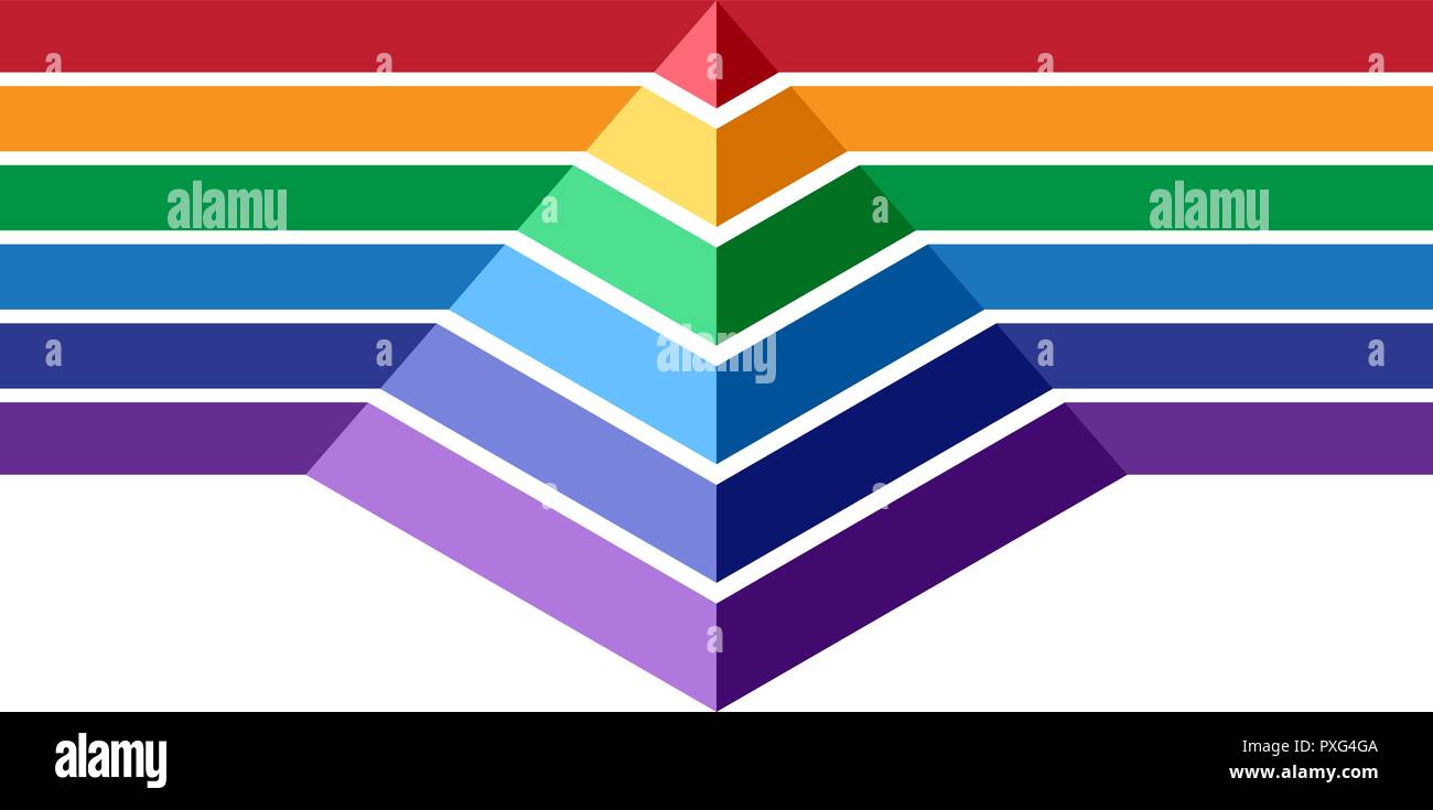 colorful stripes and pyramid. infographic template for business ...