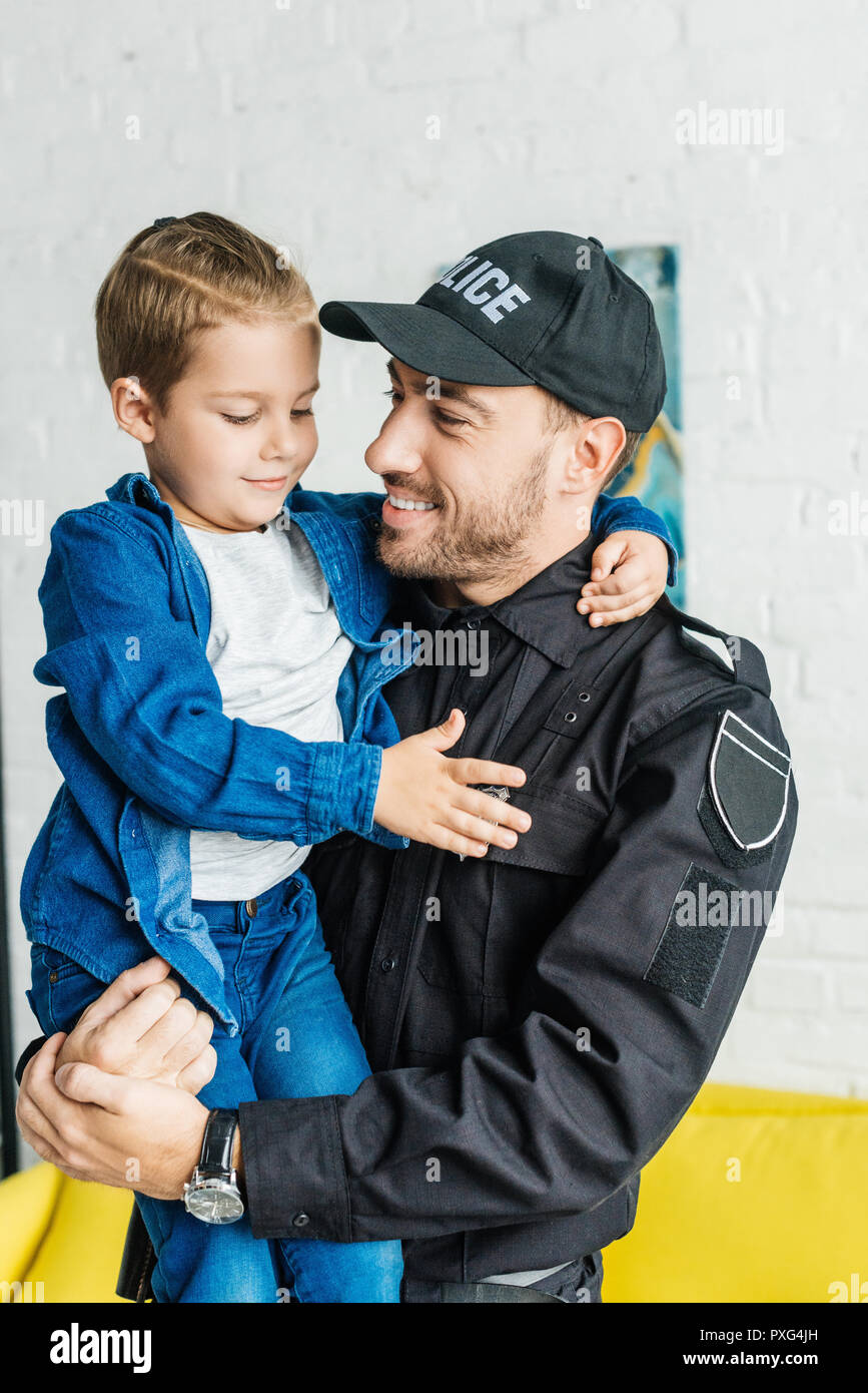 Police officer adult father son hi-res stock photography and images - Alamy