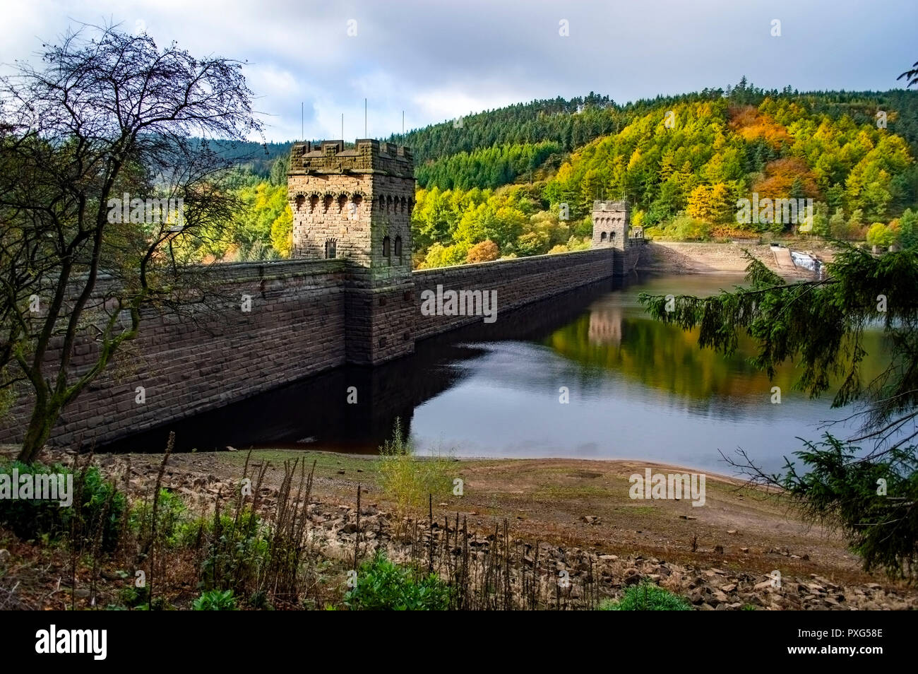 Derwent Dam in Derwent Valley in the Peak District, UK Stock Photo - Alamy