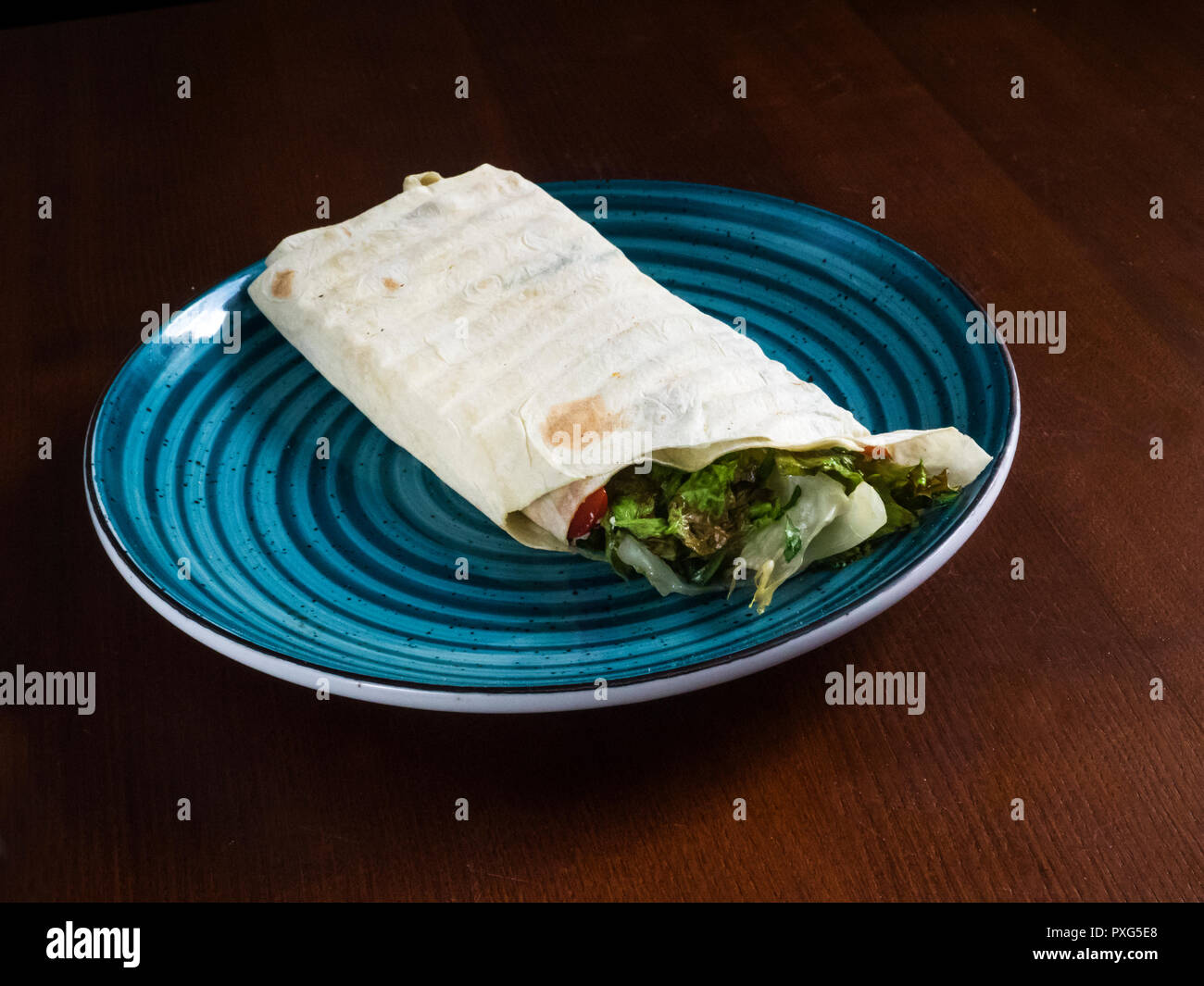 chicken roll with salad for healthy eating Stock Photo - Alamy