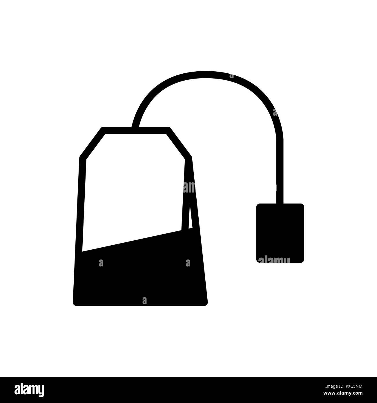 Black long tea bag Stock Vector Images - Alamy