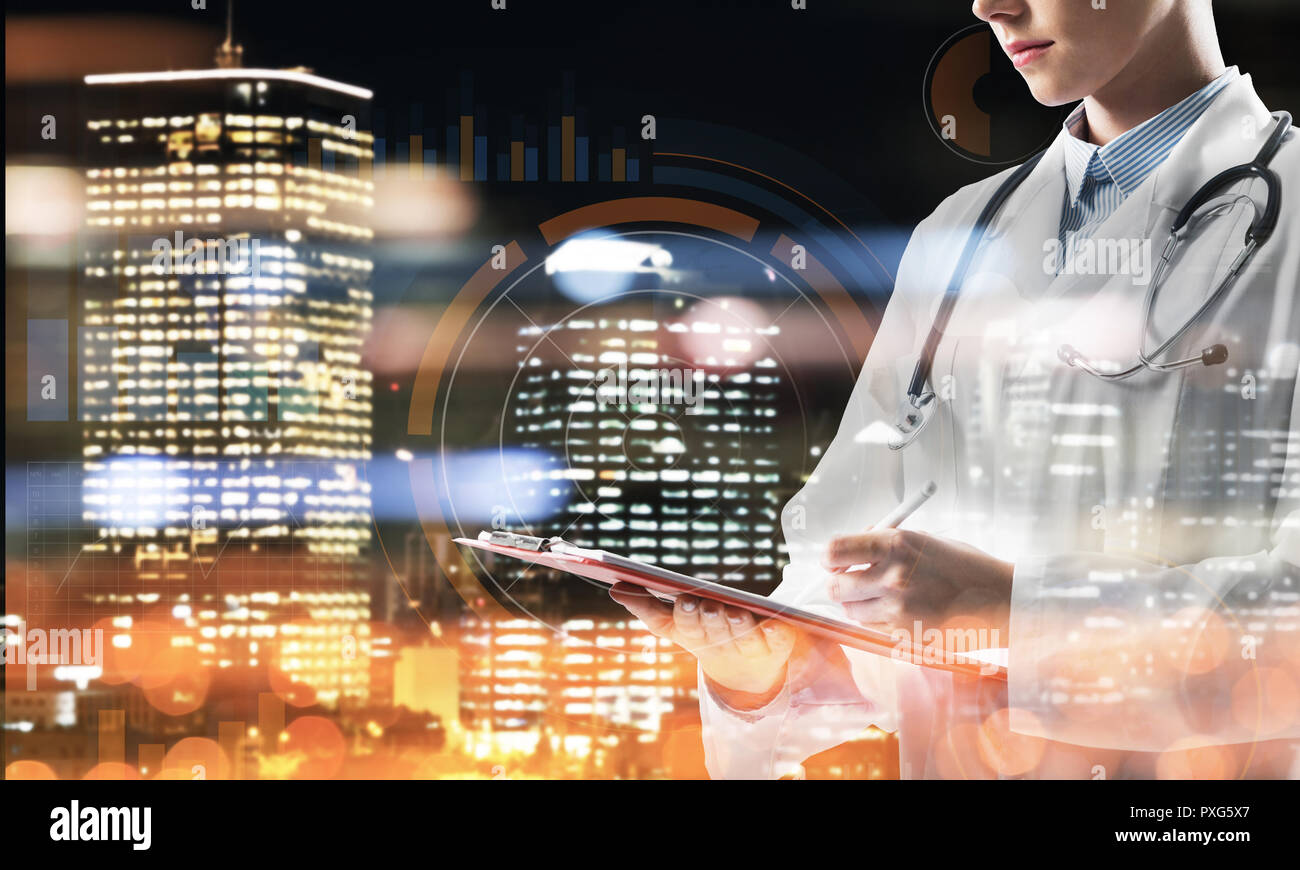 Concept of hard-working doctor Stock Photo - Alamy