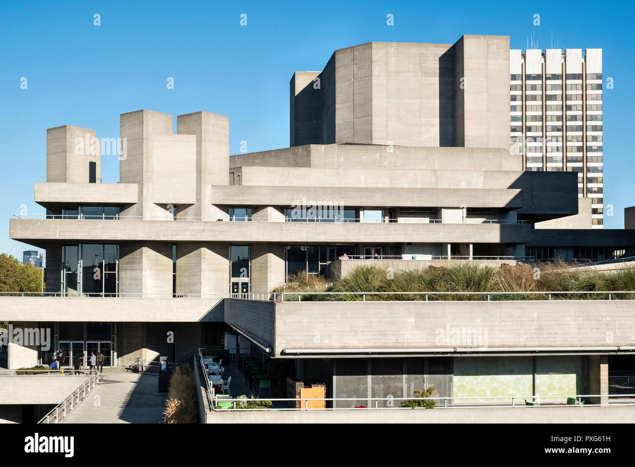 London, UK. The National Theatre, by the architect Denys Lasdun, opened ...