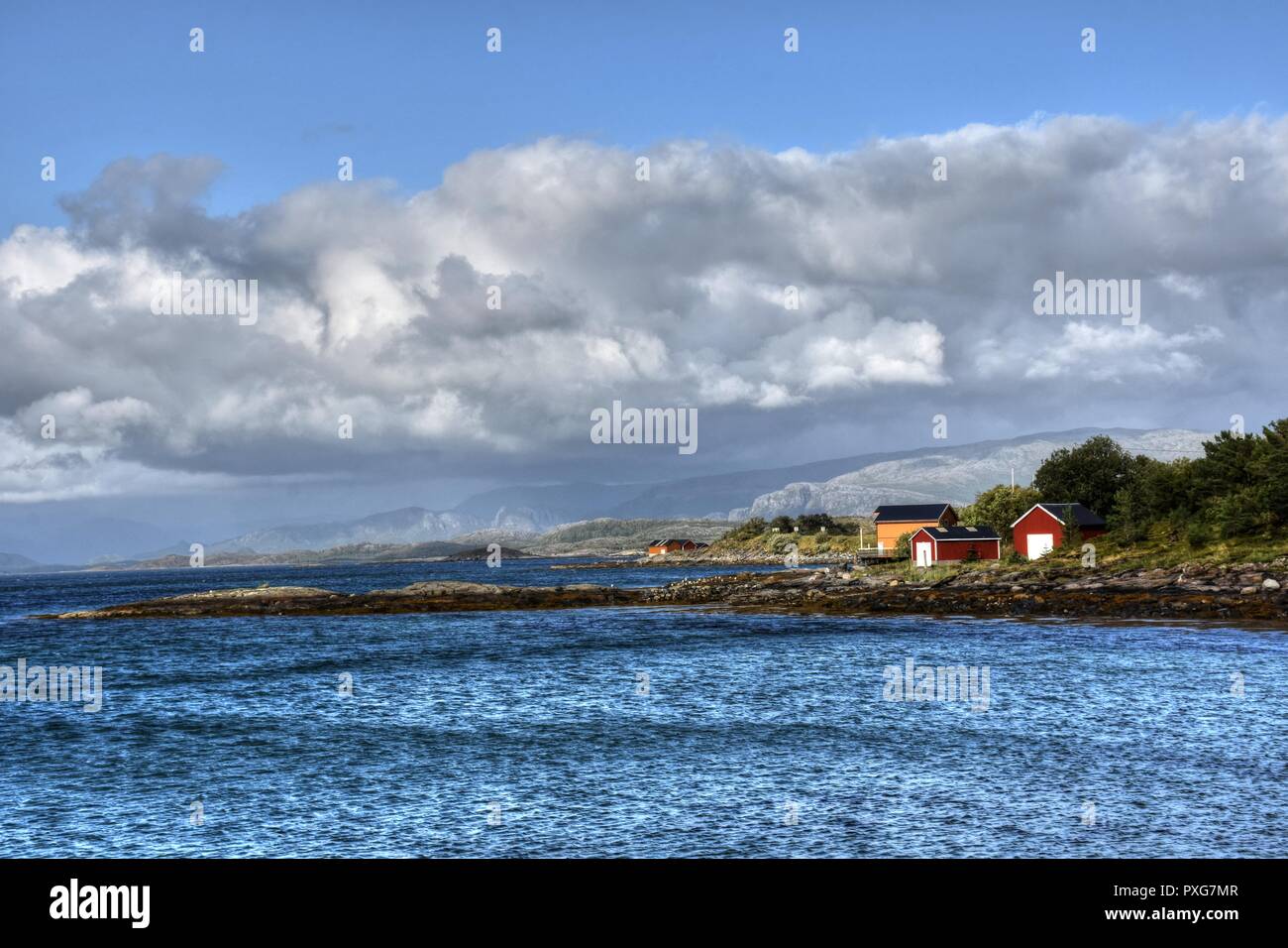 Norwegen, Vennesund, Fv 17, Kystriksveien, Küstenstraße, Straße ...