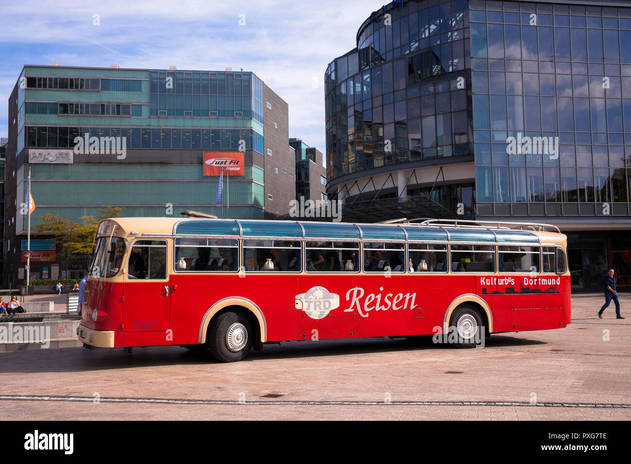 Buessing oldtimer bus from 1965 at the Mediapark, Cologne, Germany ...