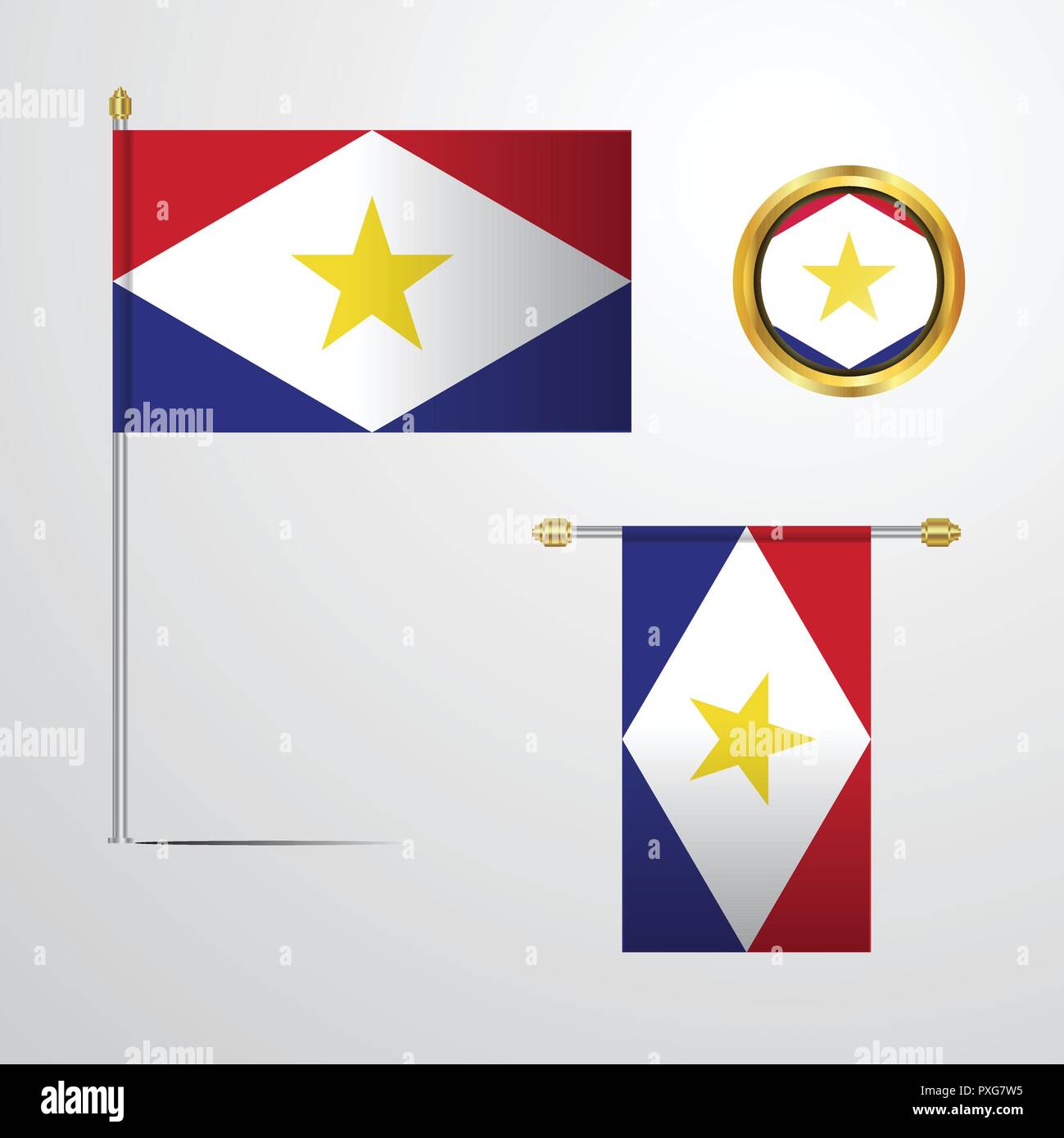 White background and saba island Stock Vector Images - Alamy