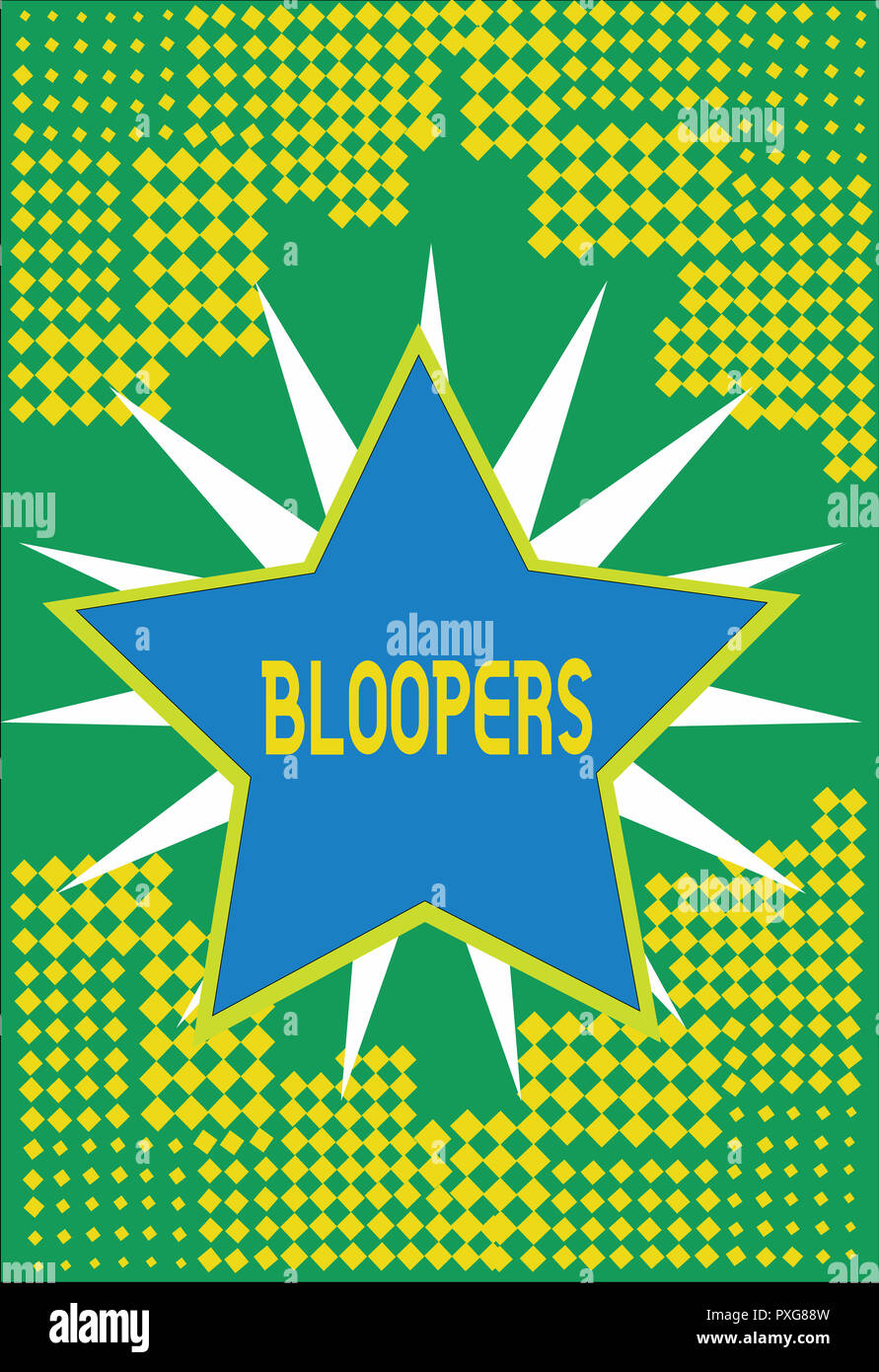 Text sign showing Bloopers. Conceptual photo Embarrassing errors ...