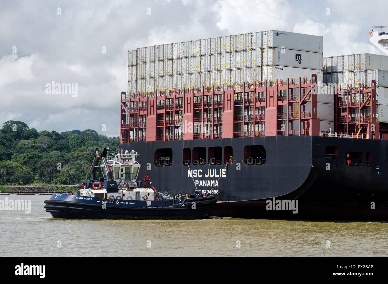 Panama canal container ship hi-res stock photography and images - Alamy